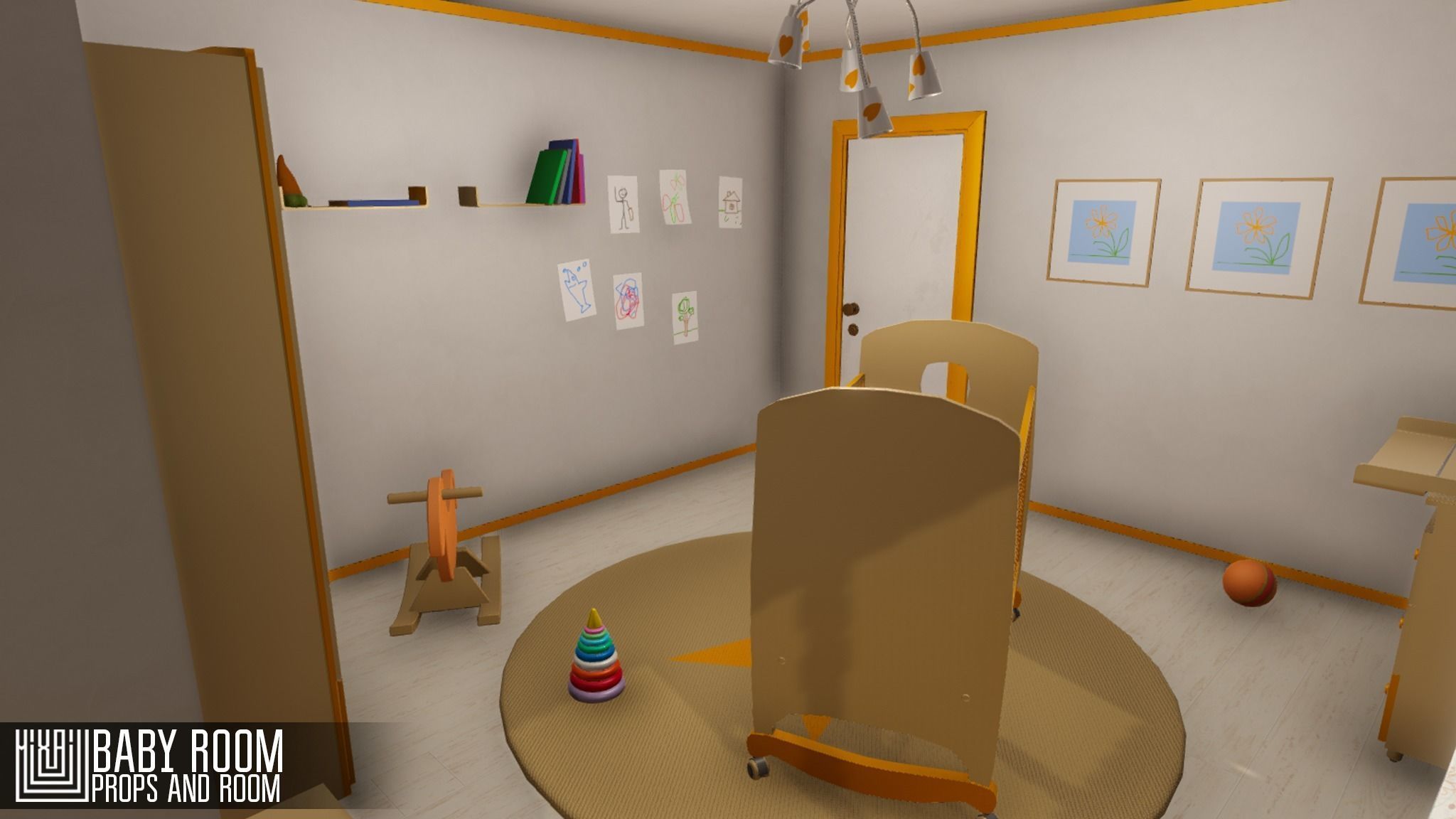 3D model Baby room - props and room VR / AR / low-poly | CGTrader