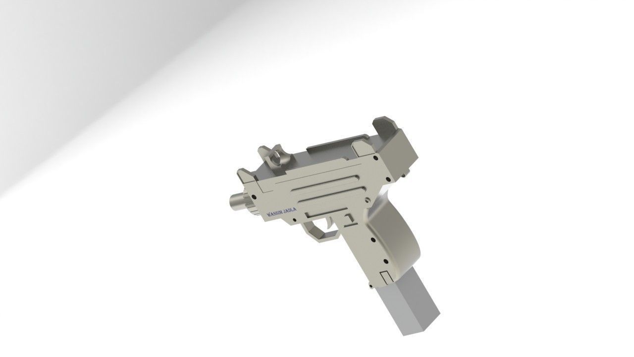 micro uzi spring free 3D model | CGTrader