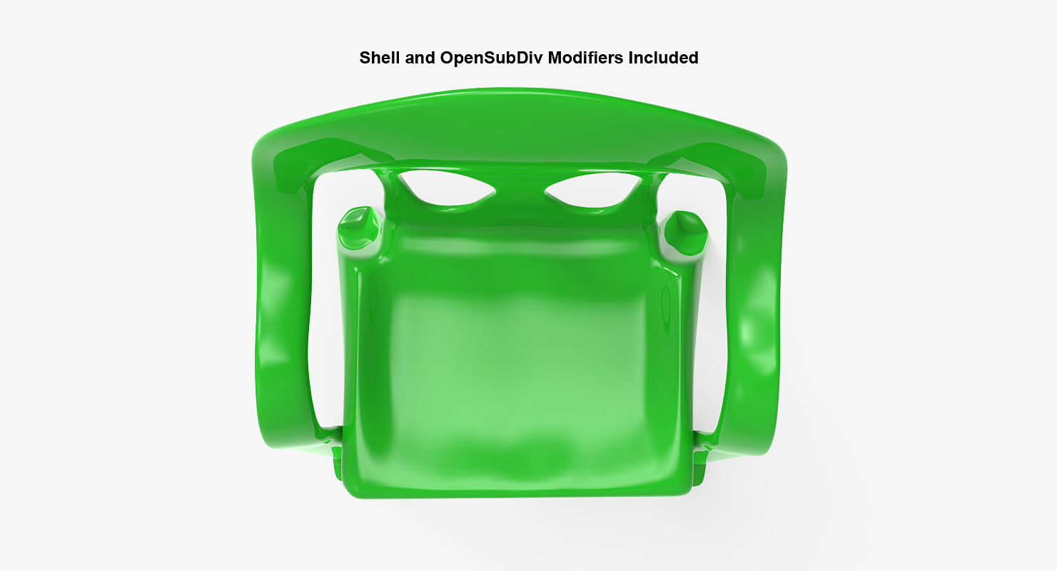 3D model Low Poly Plastic Chair VR / AR / low-poly | CGTrader