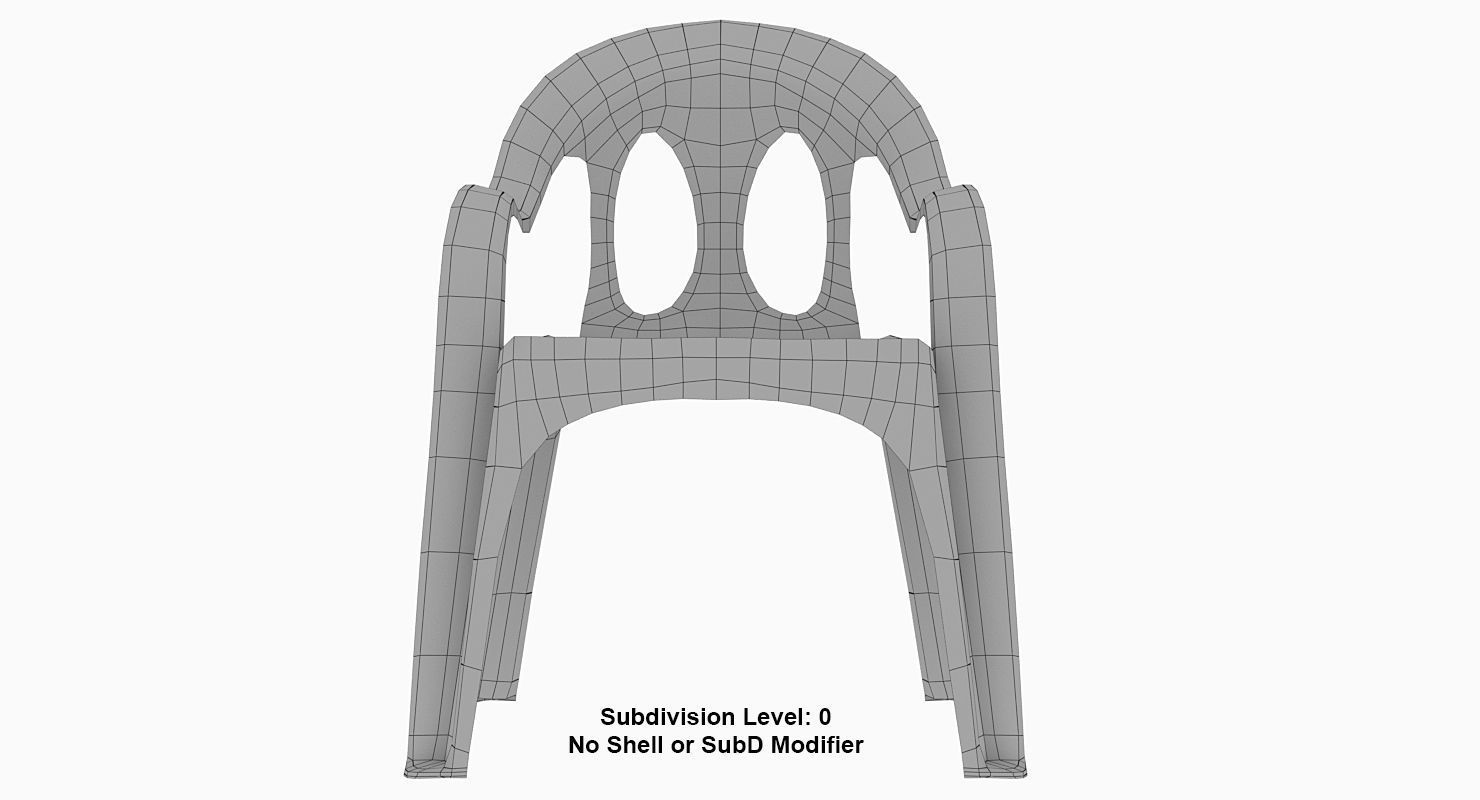 3D model Low Poly Plastic Chair VR / AR / low-poly | CGTrader