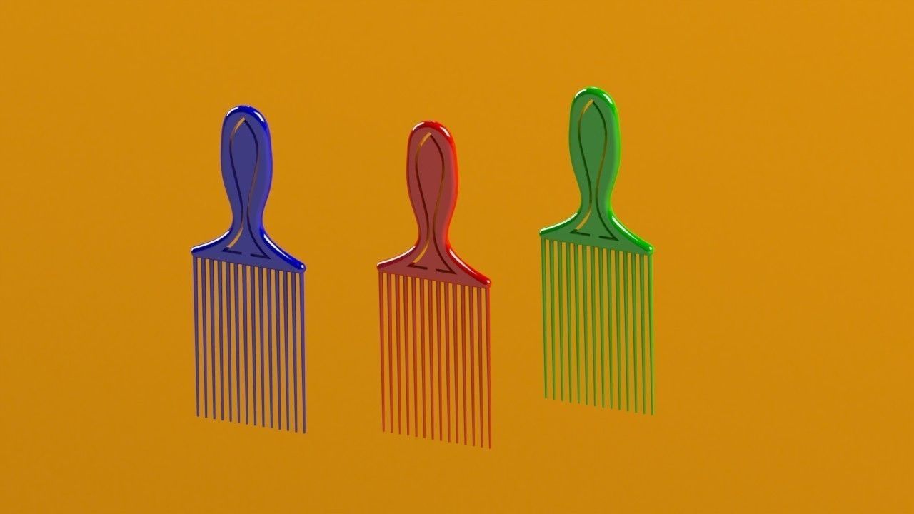 Hair pick free 3D model | CGTrader