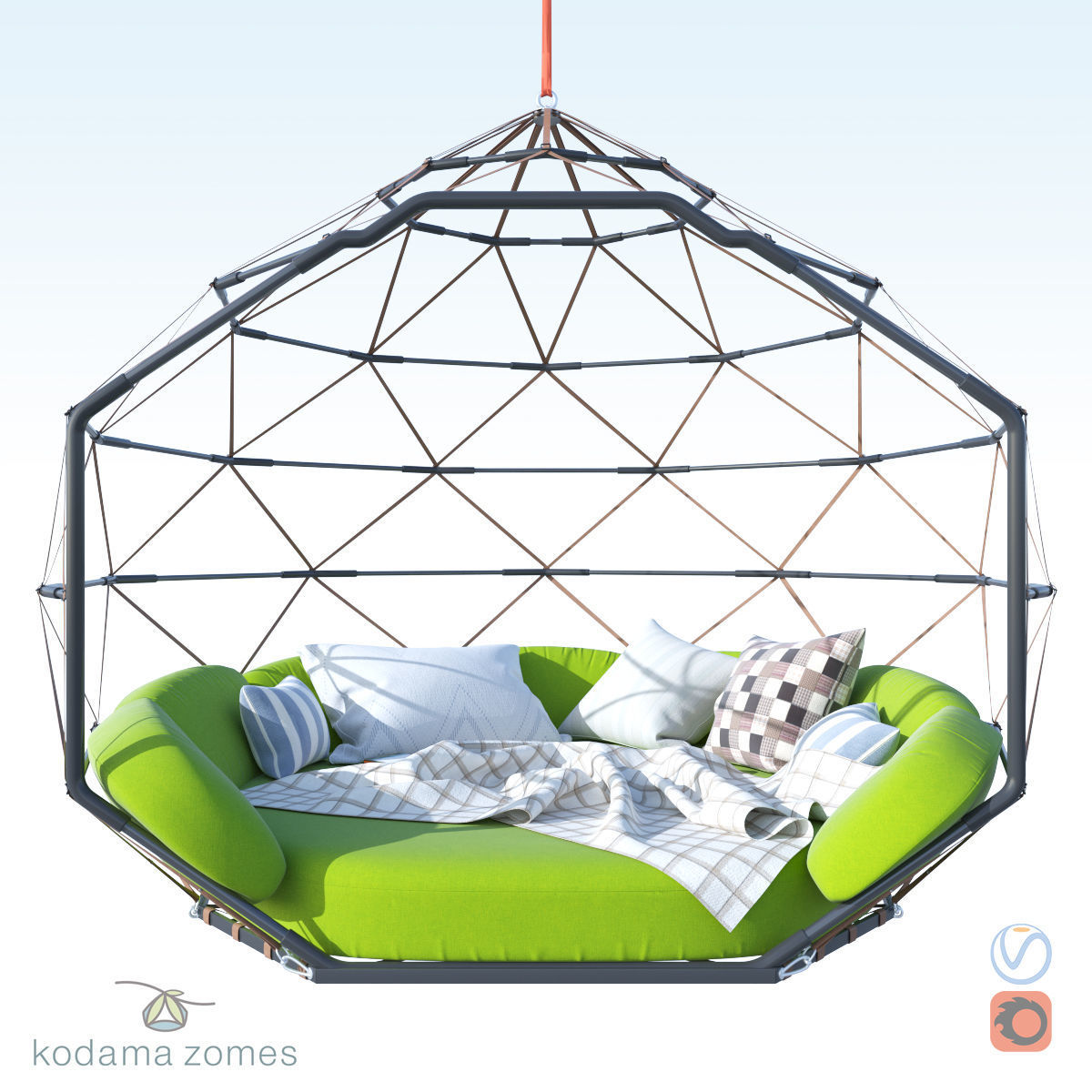 Kodama Zomes Pod swing 3D model | CGTrader