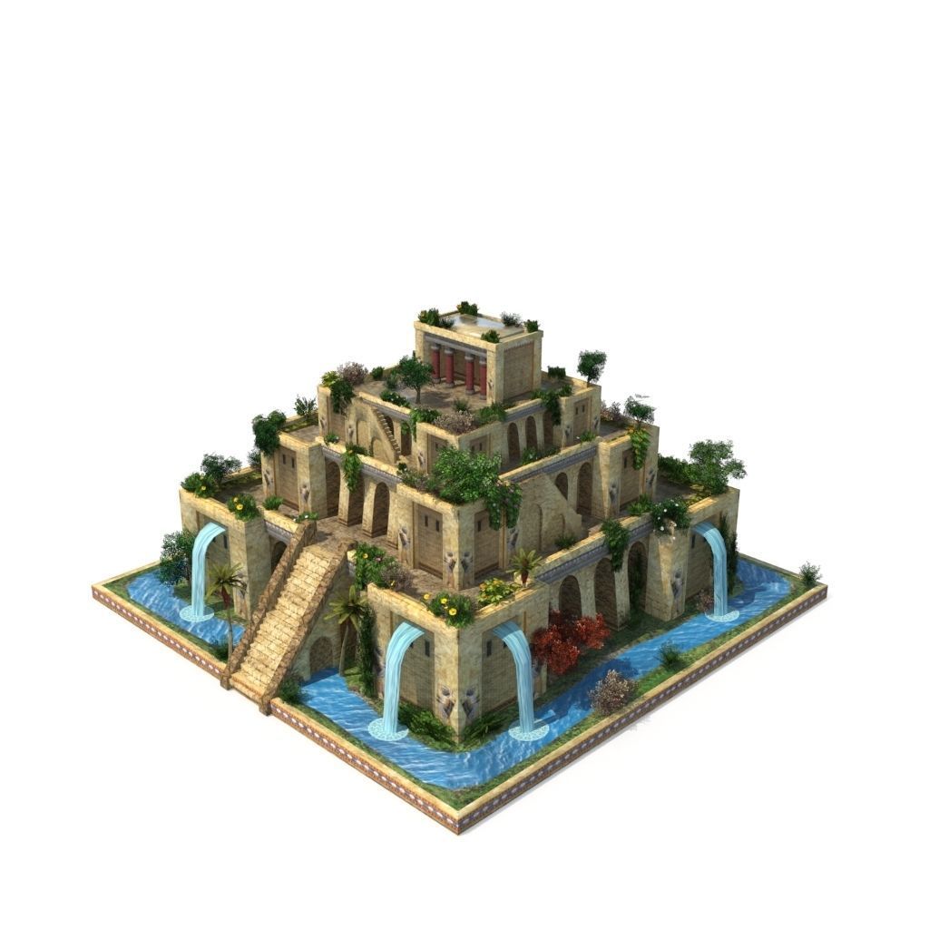 3D model Hanging Gardens of Babylon VR / AR / low-poly | CGTrader