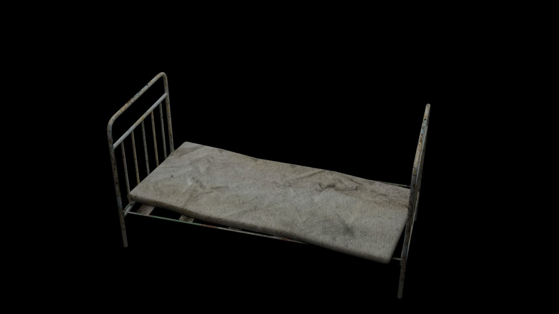 Rusty bed free VR / AR / low-poly 3D model | CGTrader