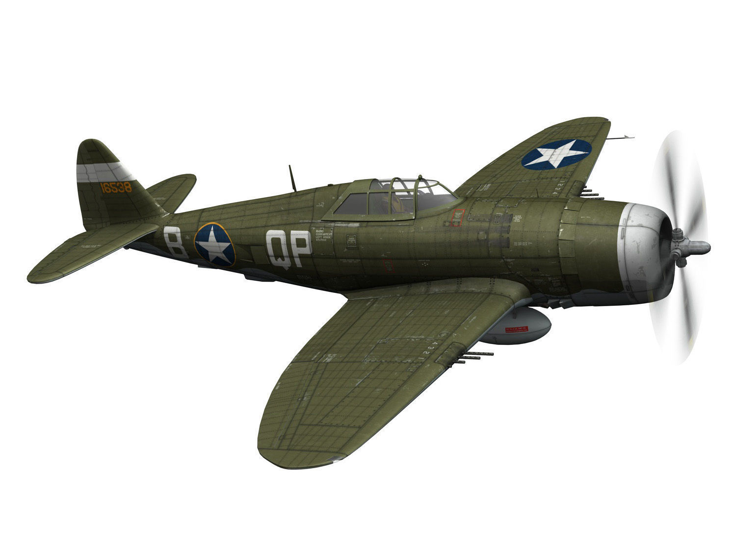 Republic P-47C Thunderbolt - Wela Kahao - QP-B 3D model | CGTrader