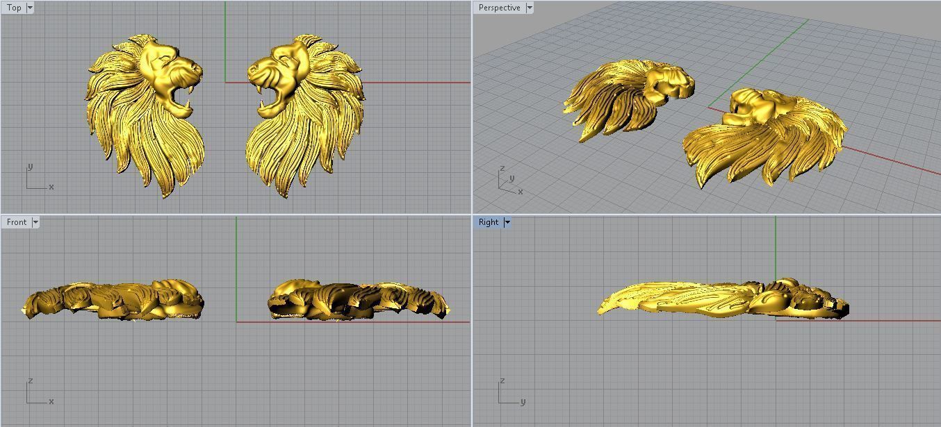 lion face 3D model 3D printable | CGTrader