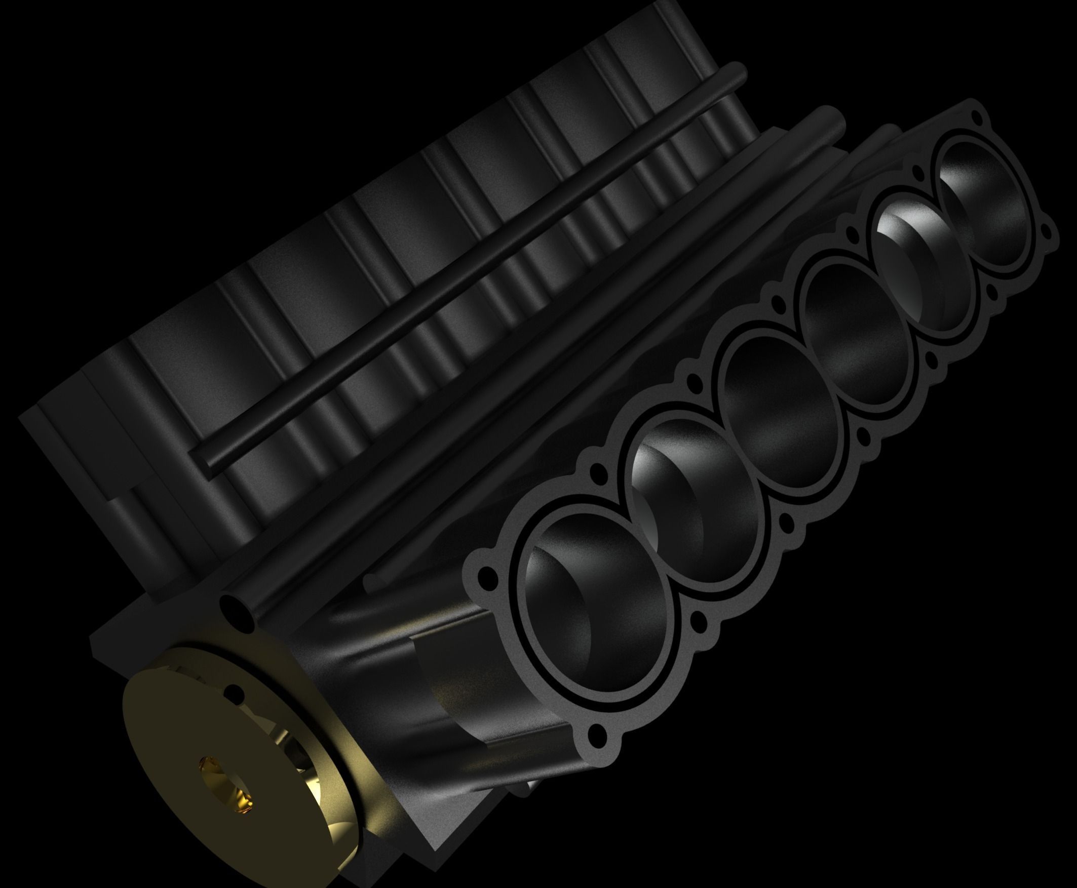 V12 engine free 3D model | CGTrader