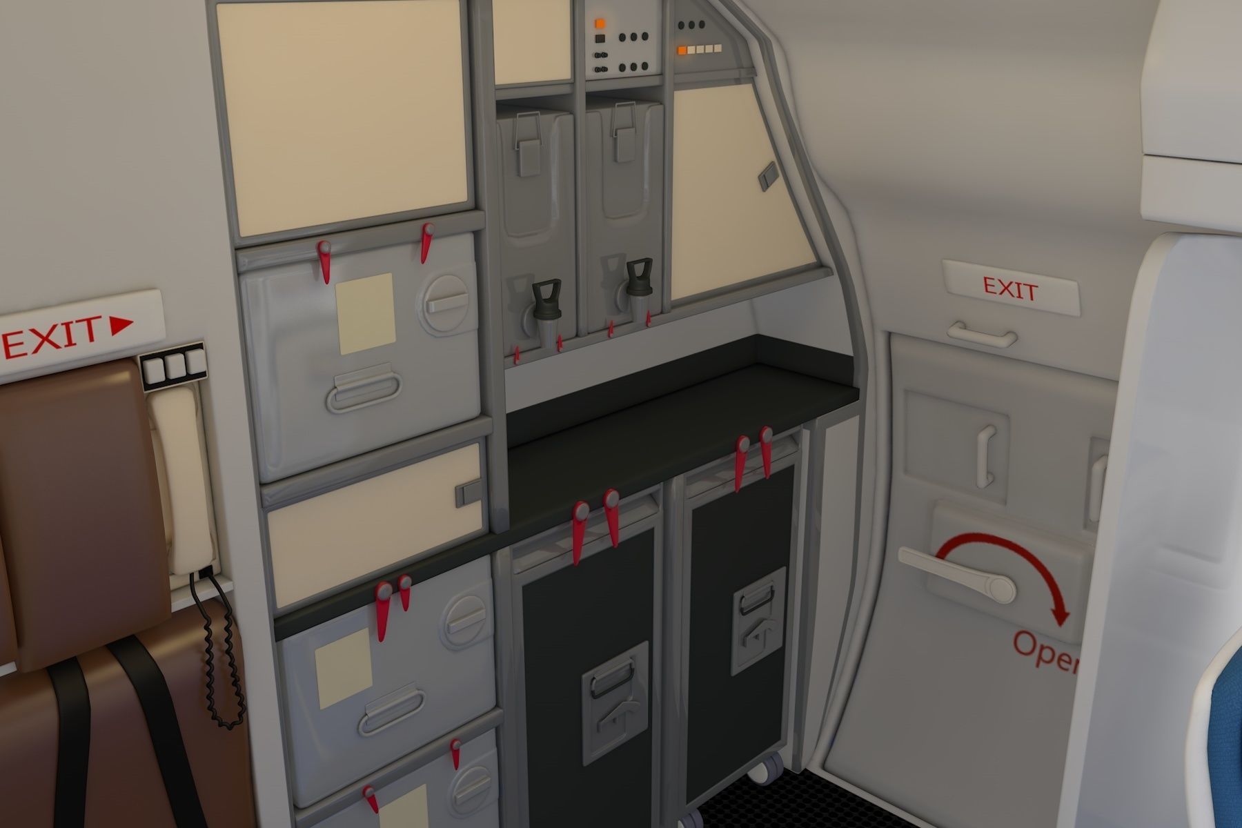 3D model Airplane Cabin VR / AR / low-poly | CGTrader