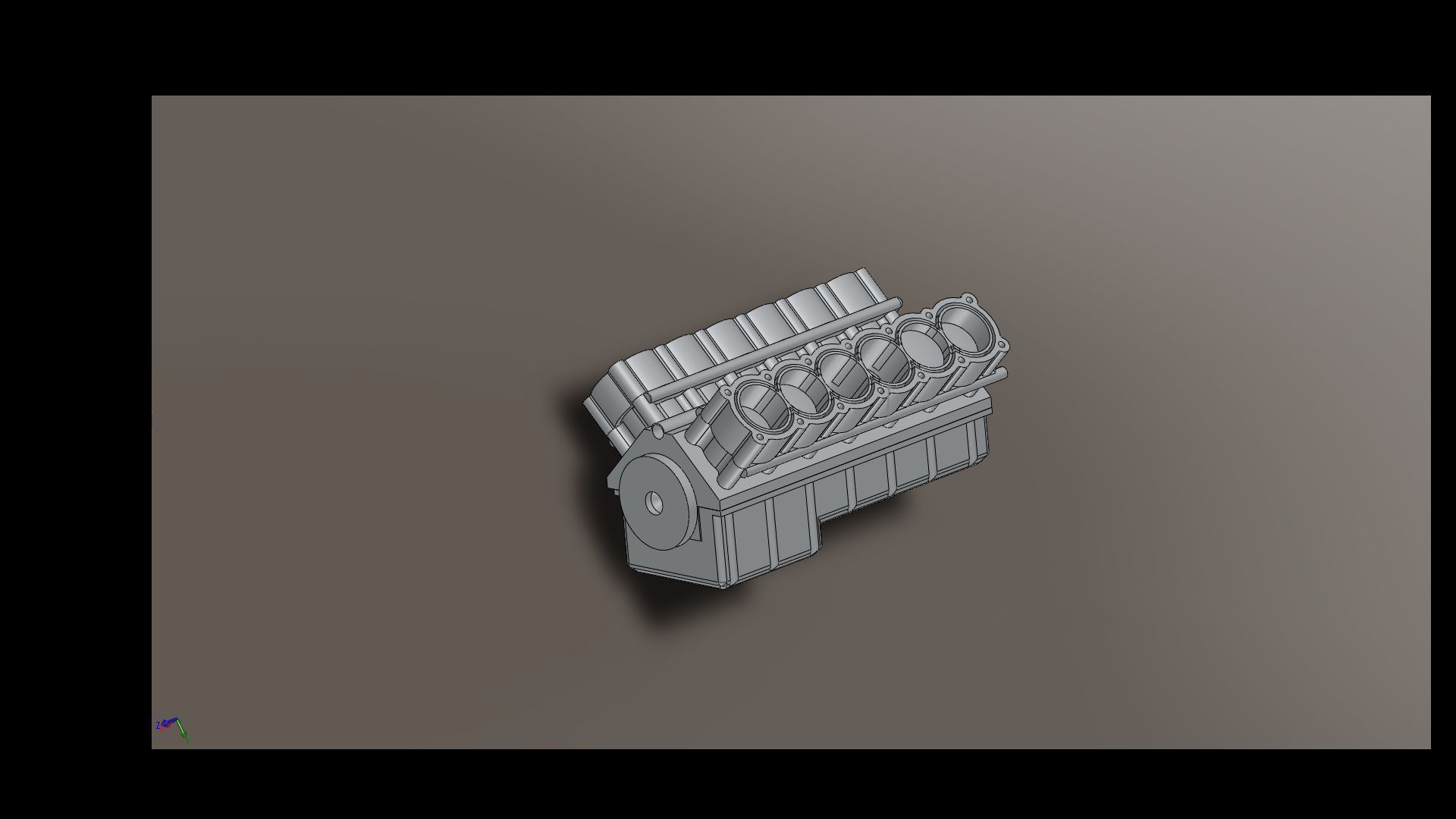 V12 engine block free 3D model | CGTrader