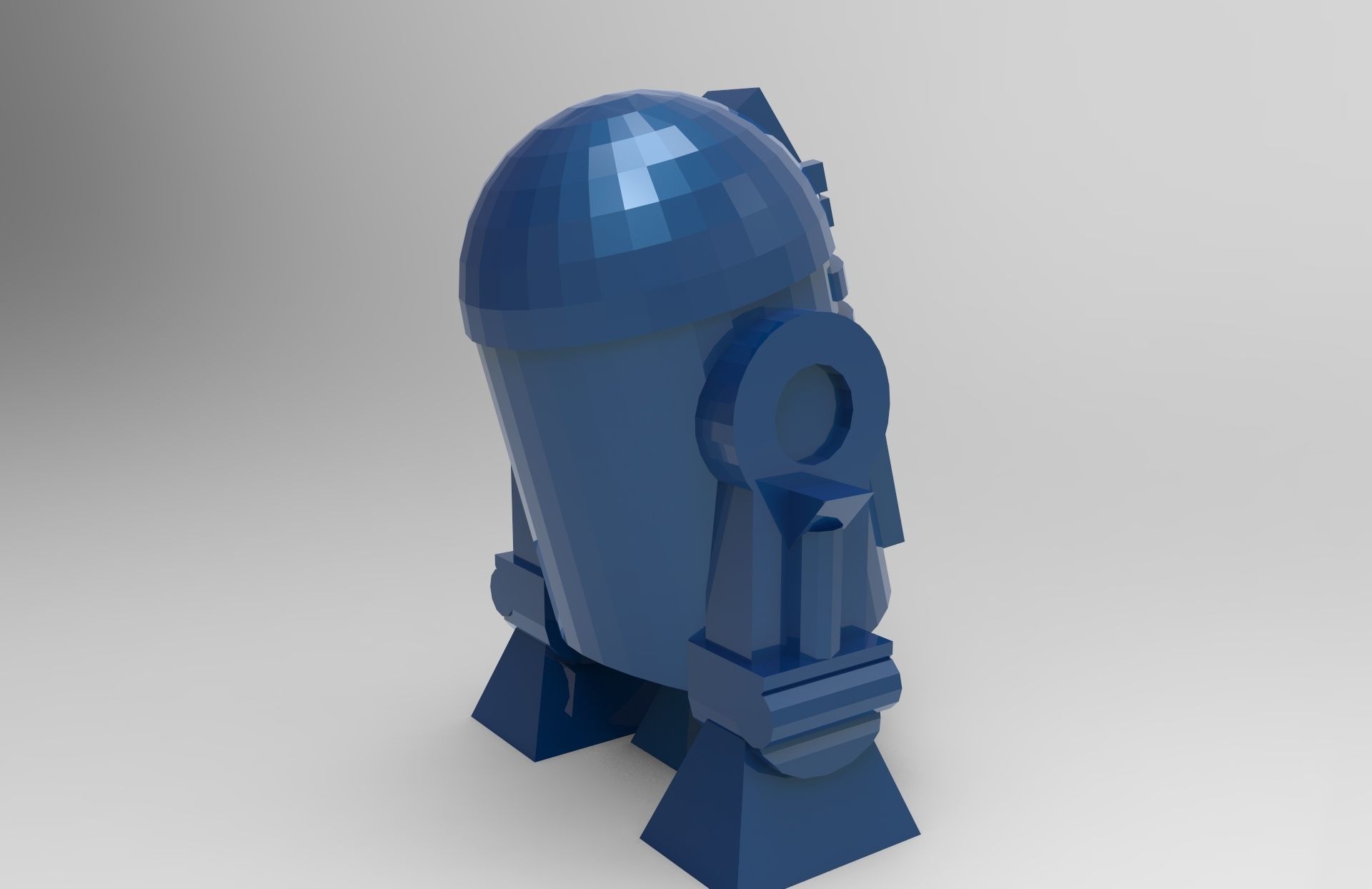 r2d2 low poly lego robot 3D model 3D printable | CGTrader