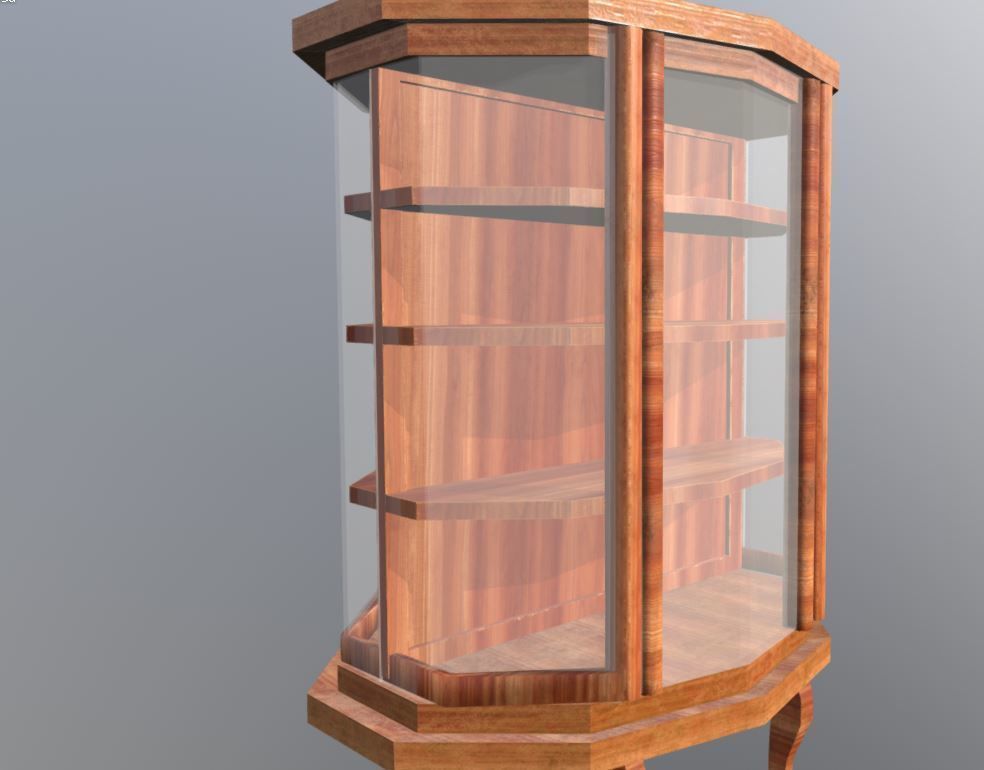 3D model Vintage Wooden Display Case VR / AR / low-poly | CGTrader