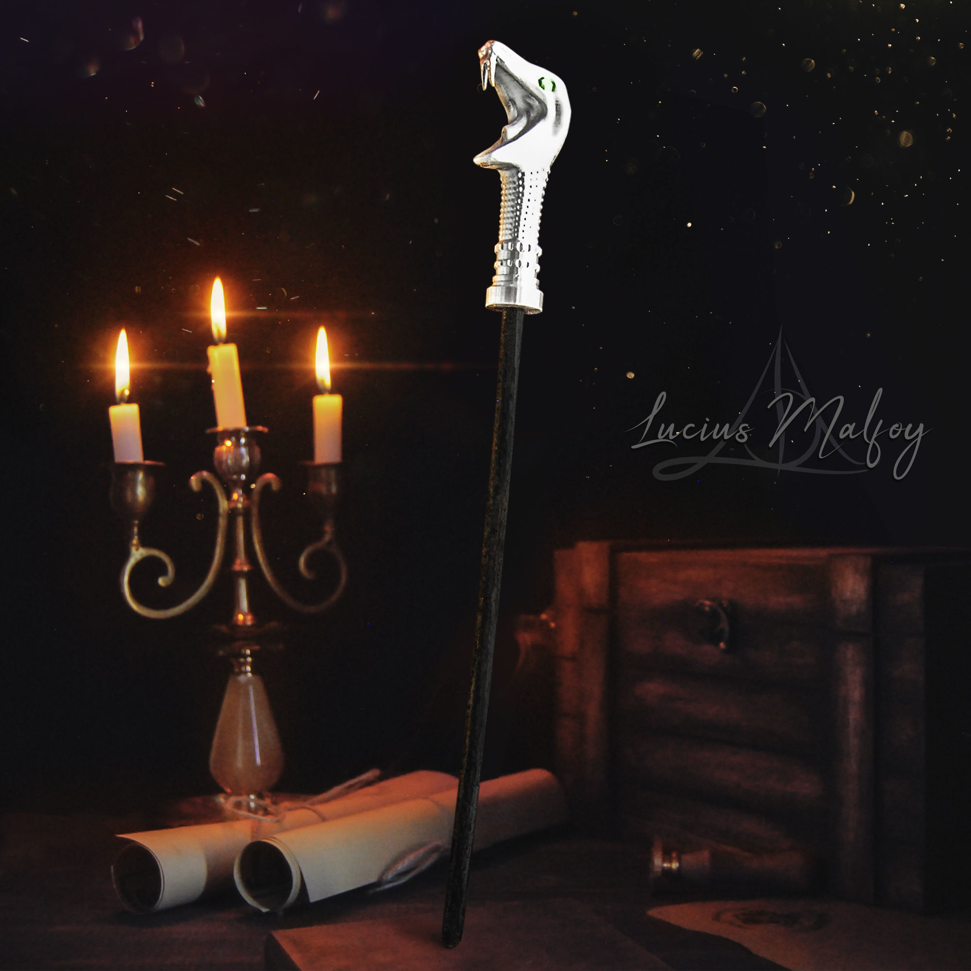 LUCIUS MALFOY WAND - HARRY POTTER 3D model 3D printable | CGTrader