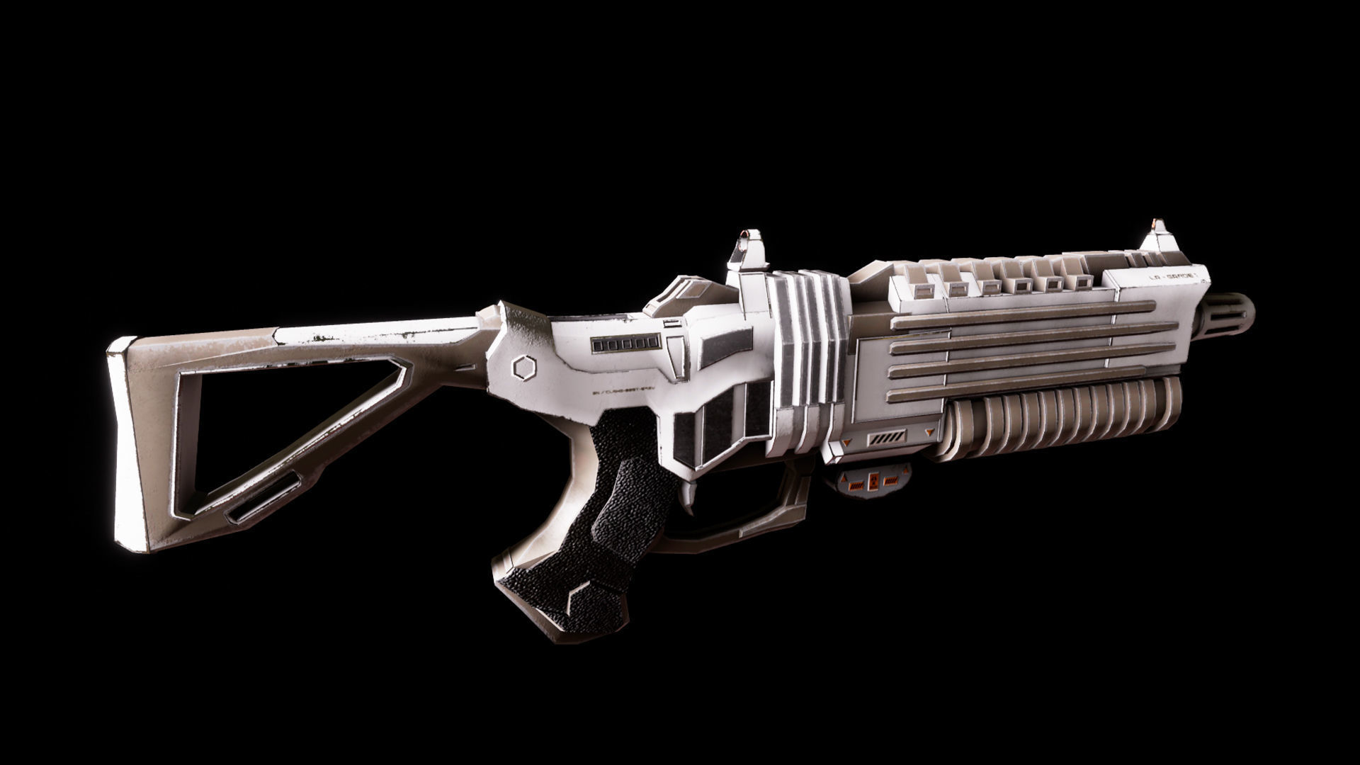 3D model Sci-fi Futuristic Laser Rifle VR / AR / low-poly rigged ...