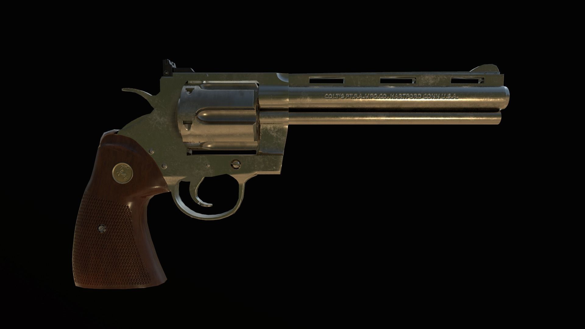 3D model Colt Python VR / AR / low-poly rigged animated | CGTrader