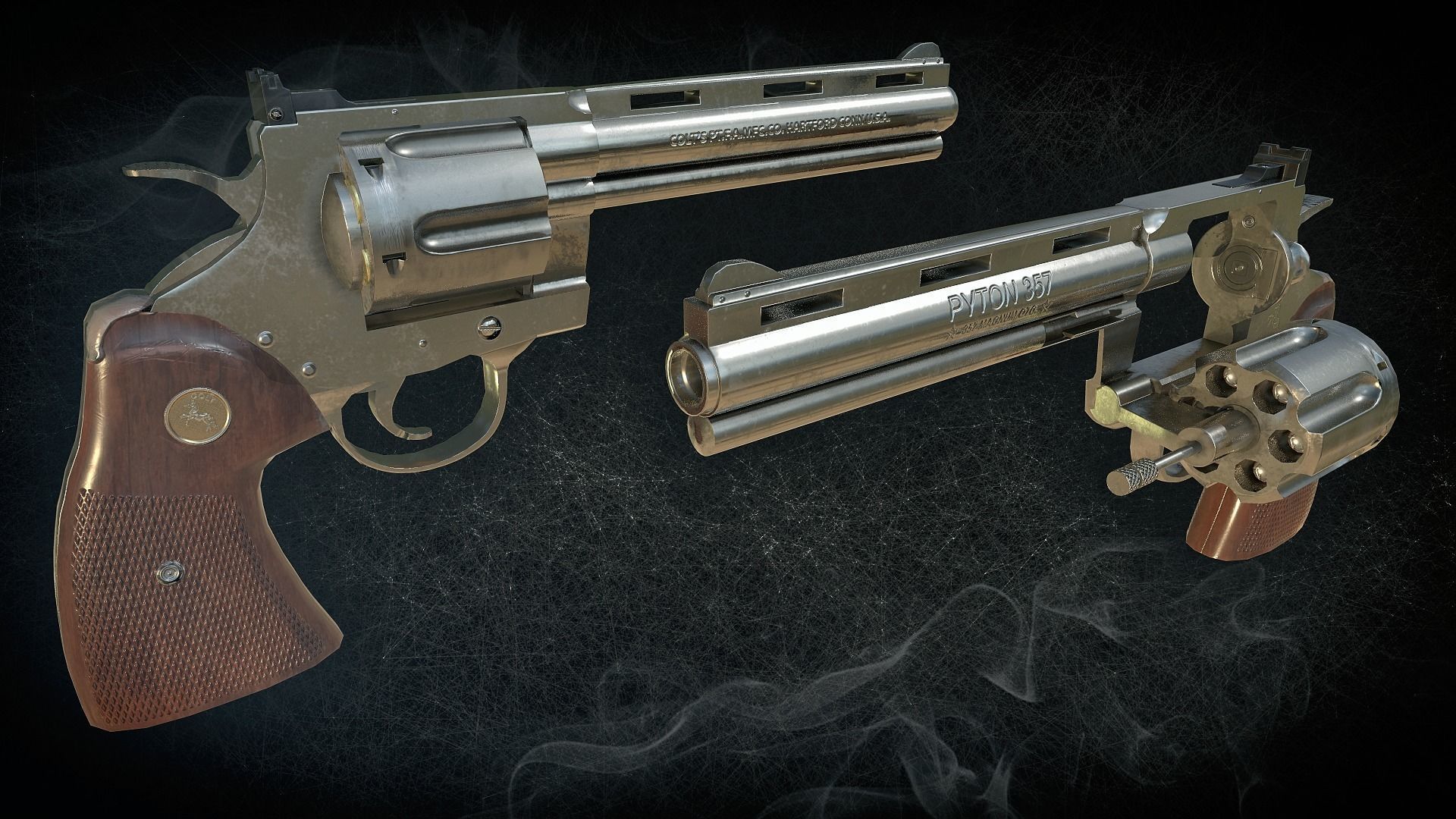 3D model Colt Python VR / AR / low-poly rigged animated | CGTrader