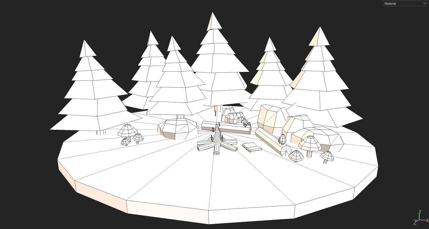 3D model Nature Scene Low poly VR / AR / low-poly | CGTrader