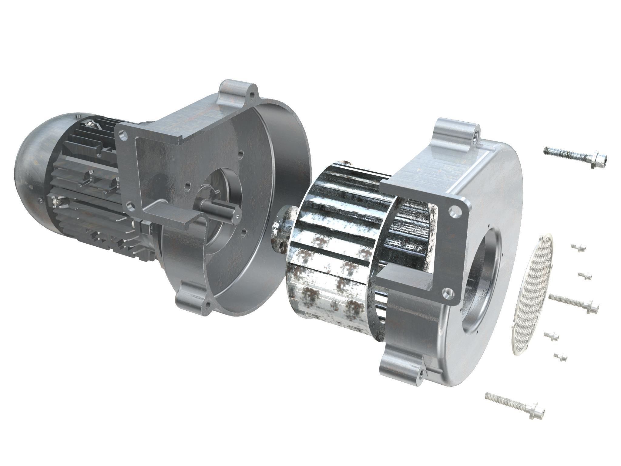 Industrial Centrifugal Blower Fan - Animated 3D model animated | CGTrader