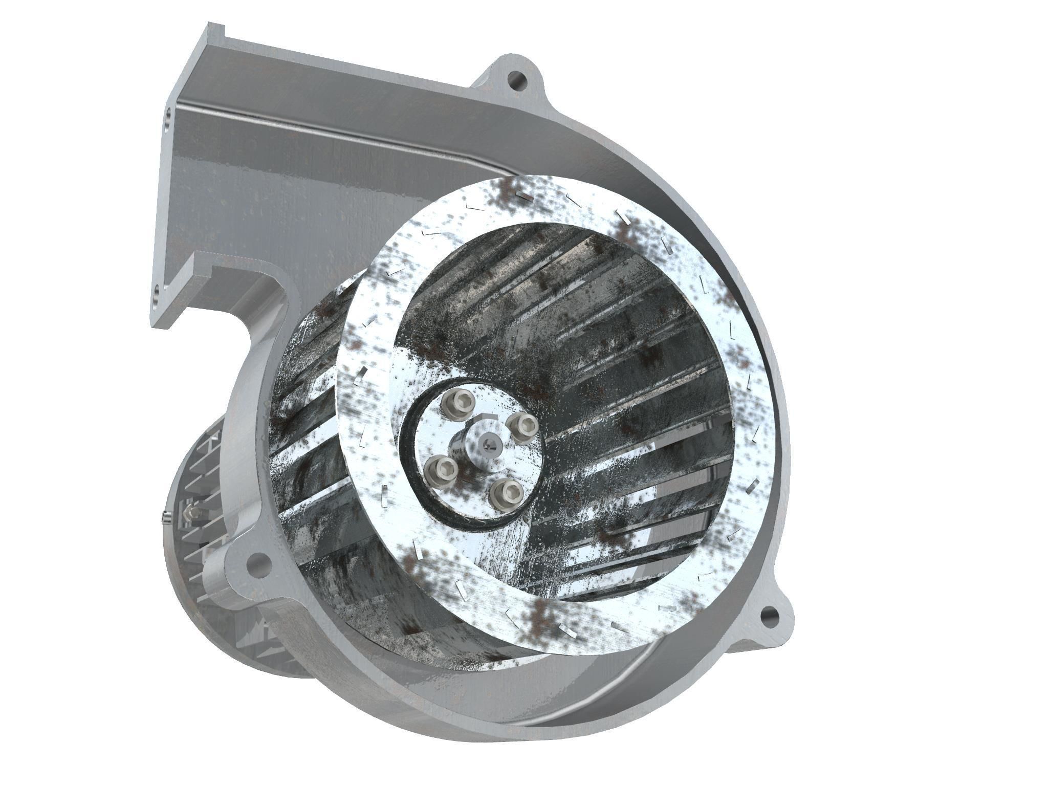 Industrial Centrifugal Blower Fan - Animated 3D model animated | CGTrader