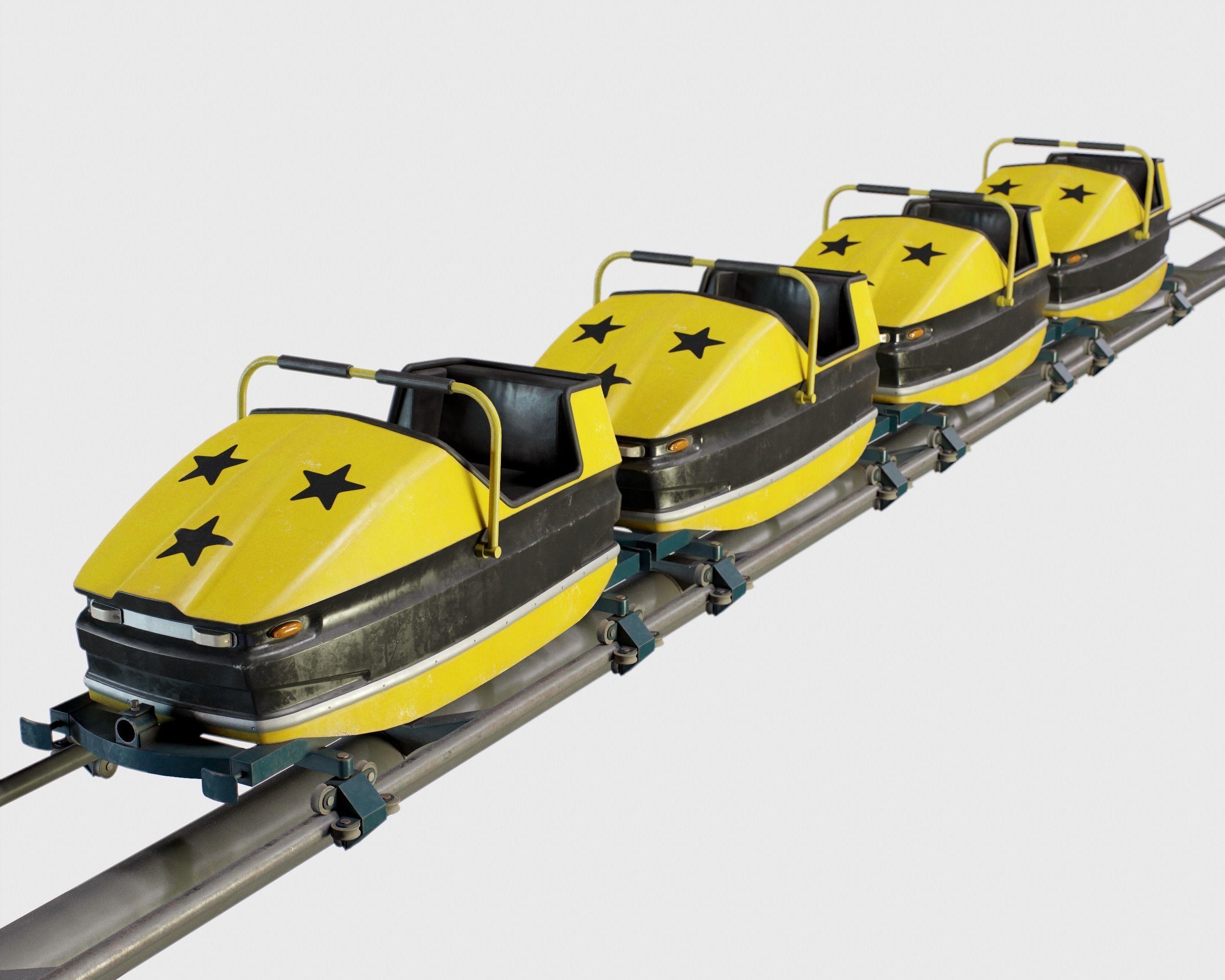 3D model Roller Coaster Cart PBR Game Ready VR / AR / low-poly | CGTrader
