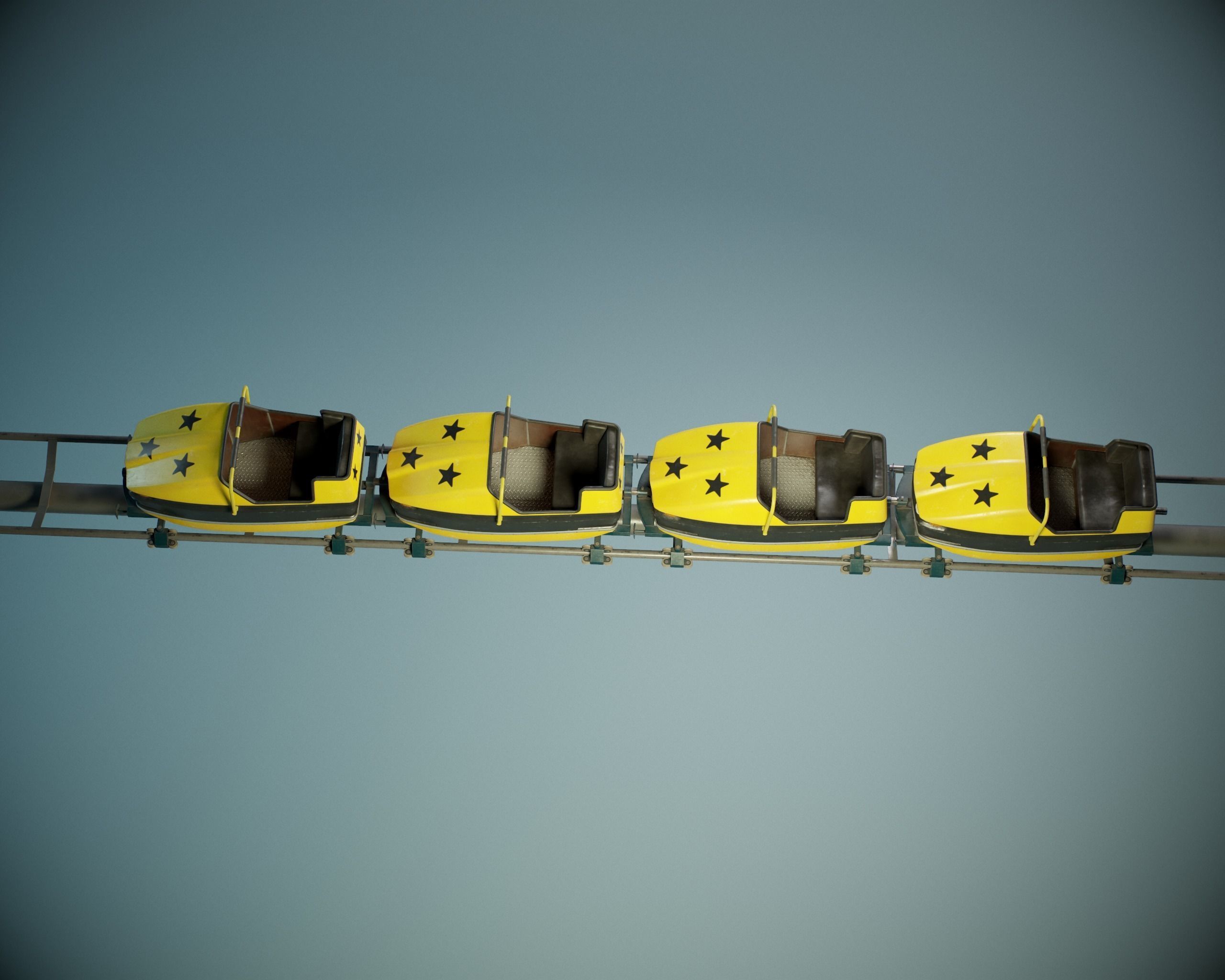 3D model Roller Coaster Cart PBR Game Ready VR / AR / low-poly | CGTrader