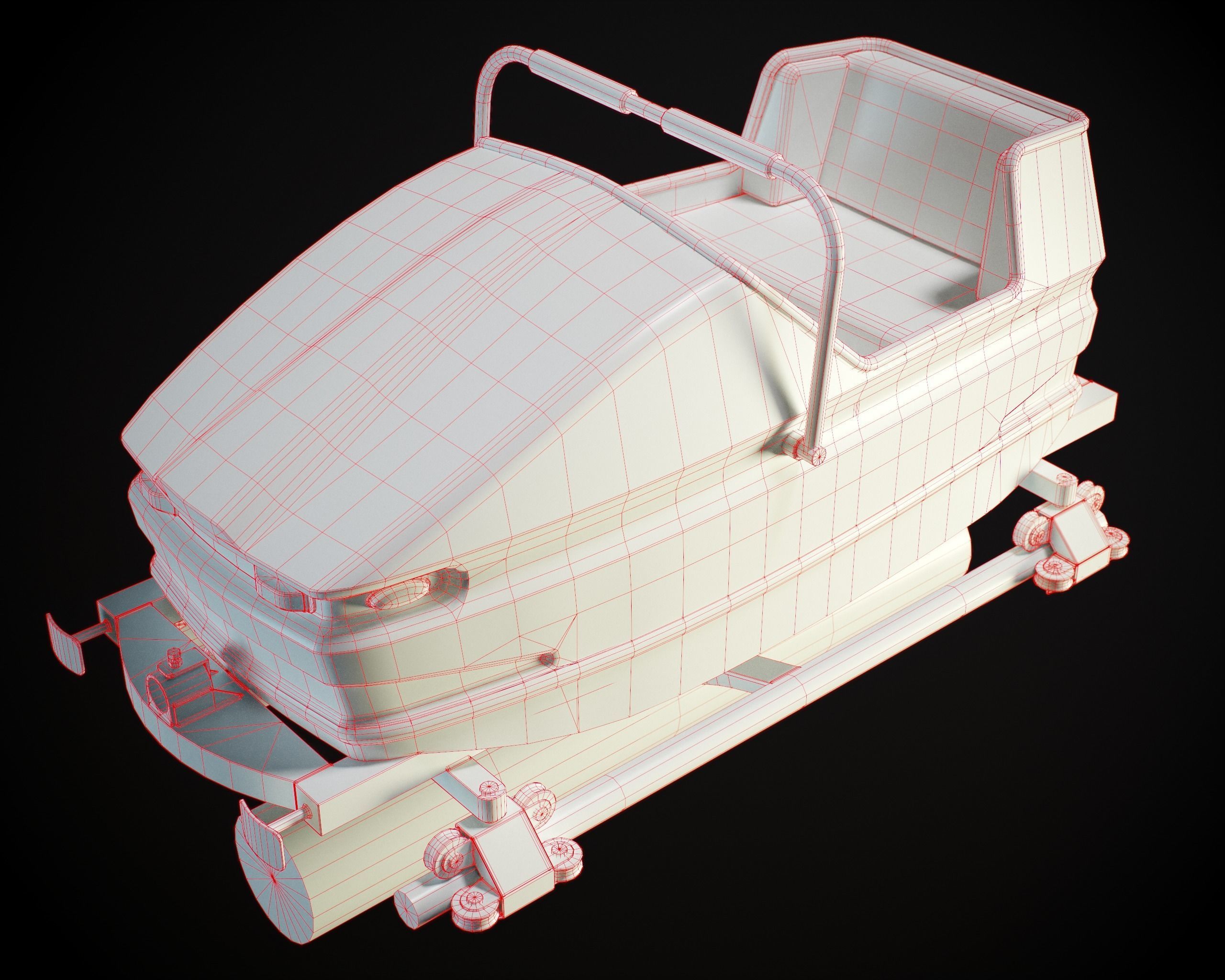 3D model Roller Coaster Cart PBR Game Ready VR / AR / low-poly | CGTrader