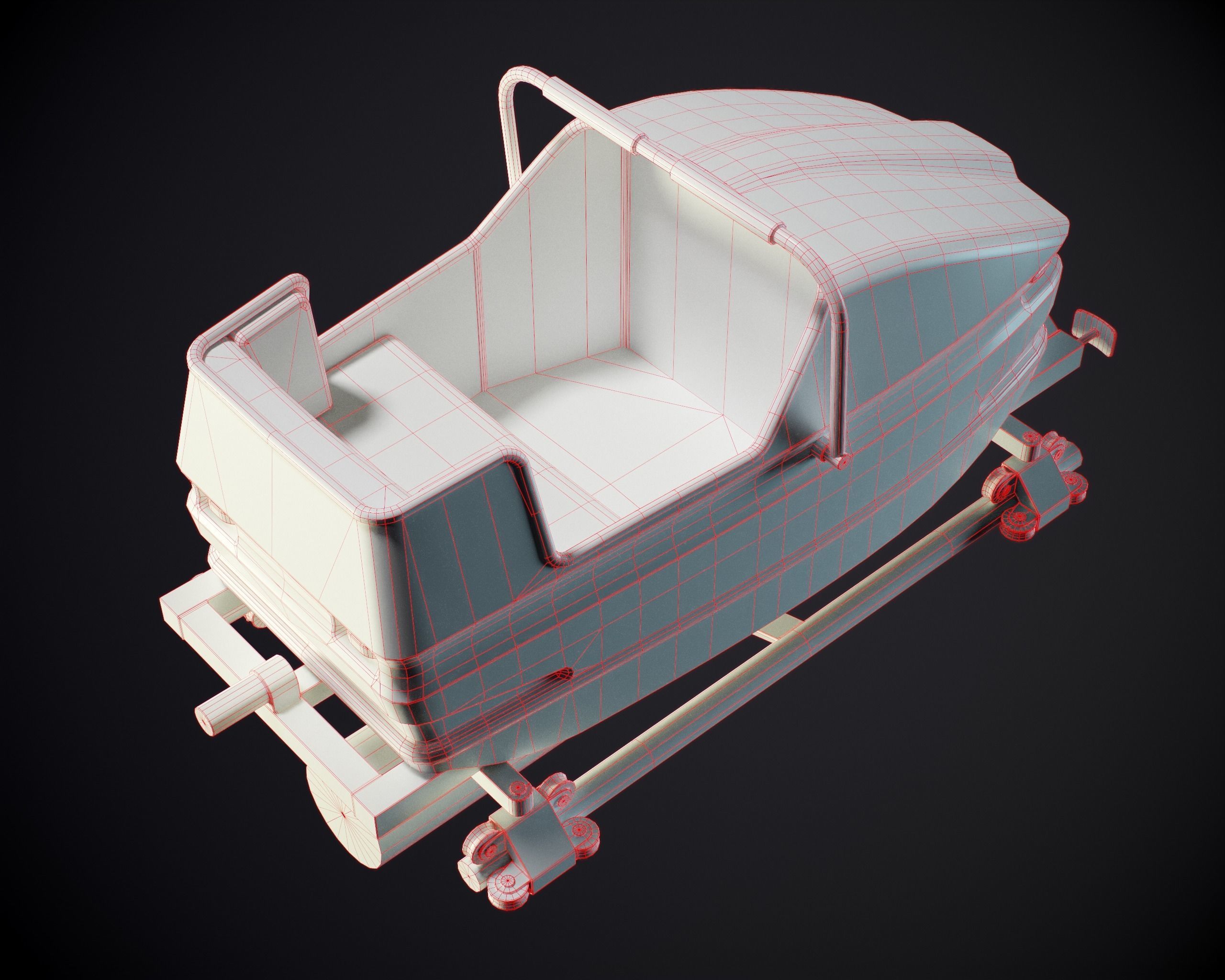 3D model Roller Coaster Cart PBR Game Ready VR / AR / low-poly | CGTrader