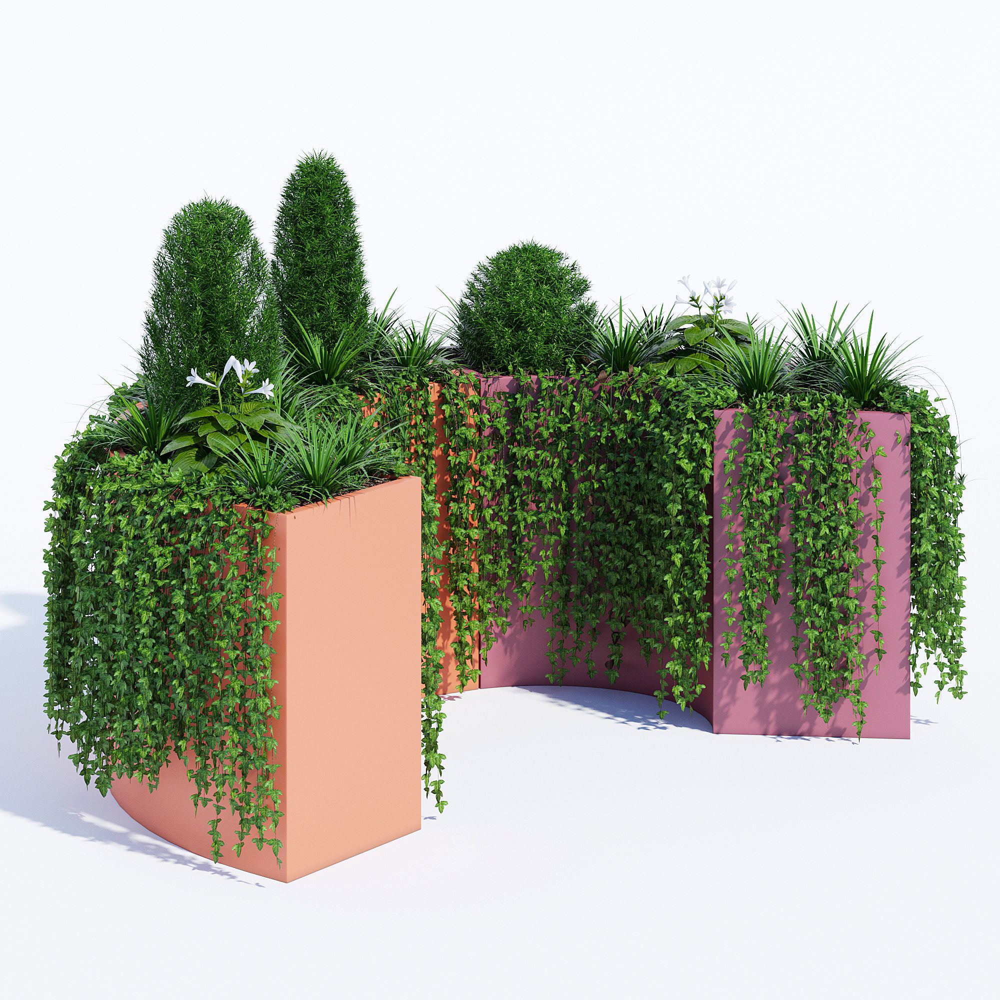 Modular Planters part 3 3D model | CGTrader