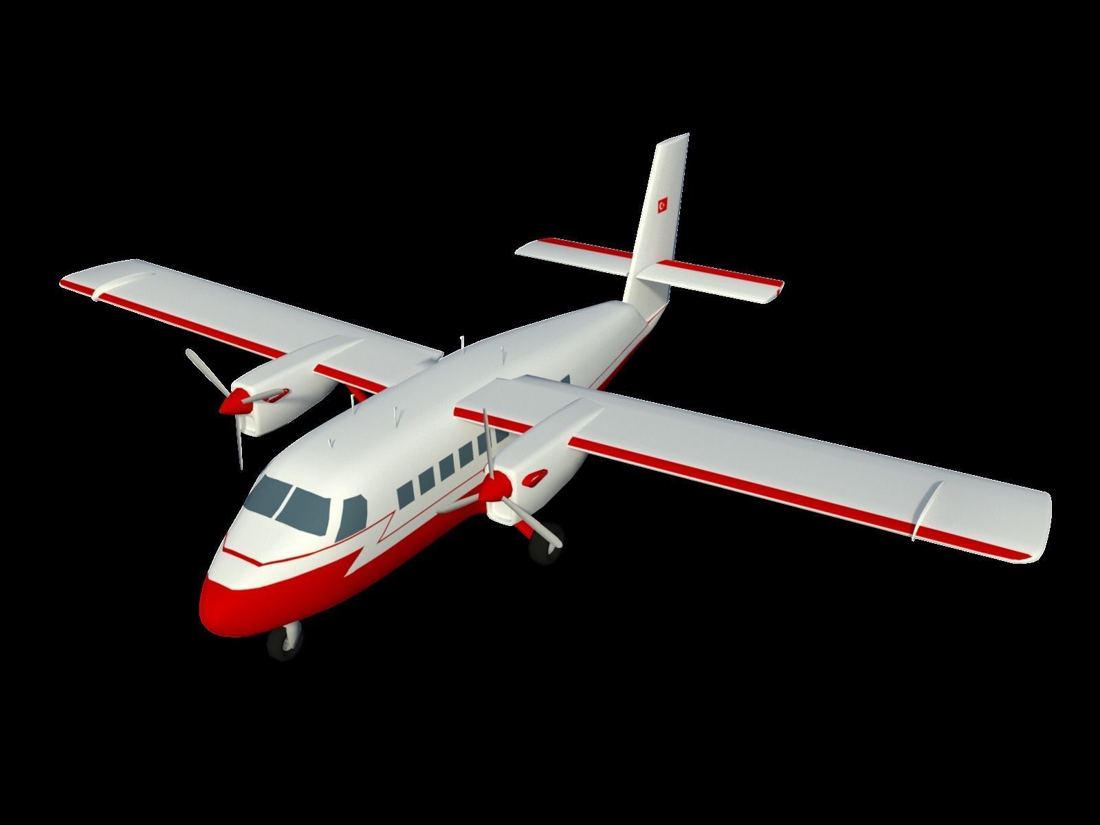 3D model DHC-6 TWIN OTTER VR / AR / low-poly animated | CGTrader