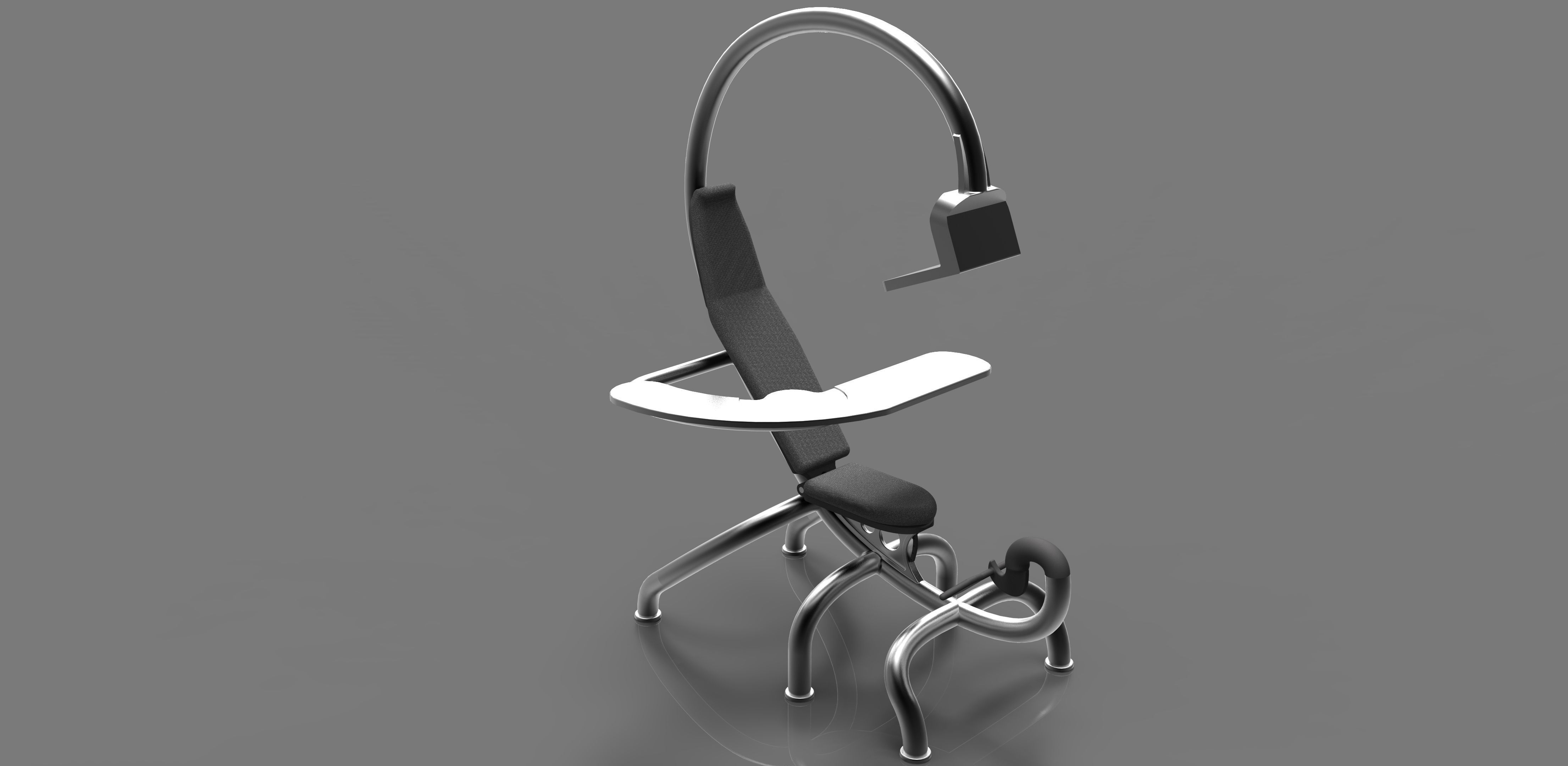 Scorpio chair with laptop free 3D model | CGTrader