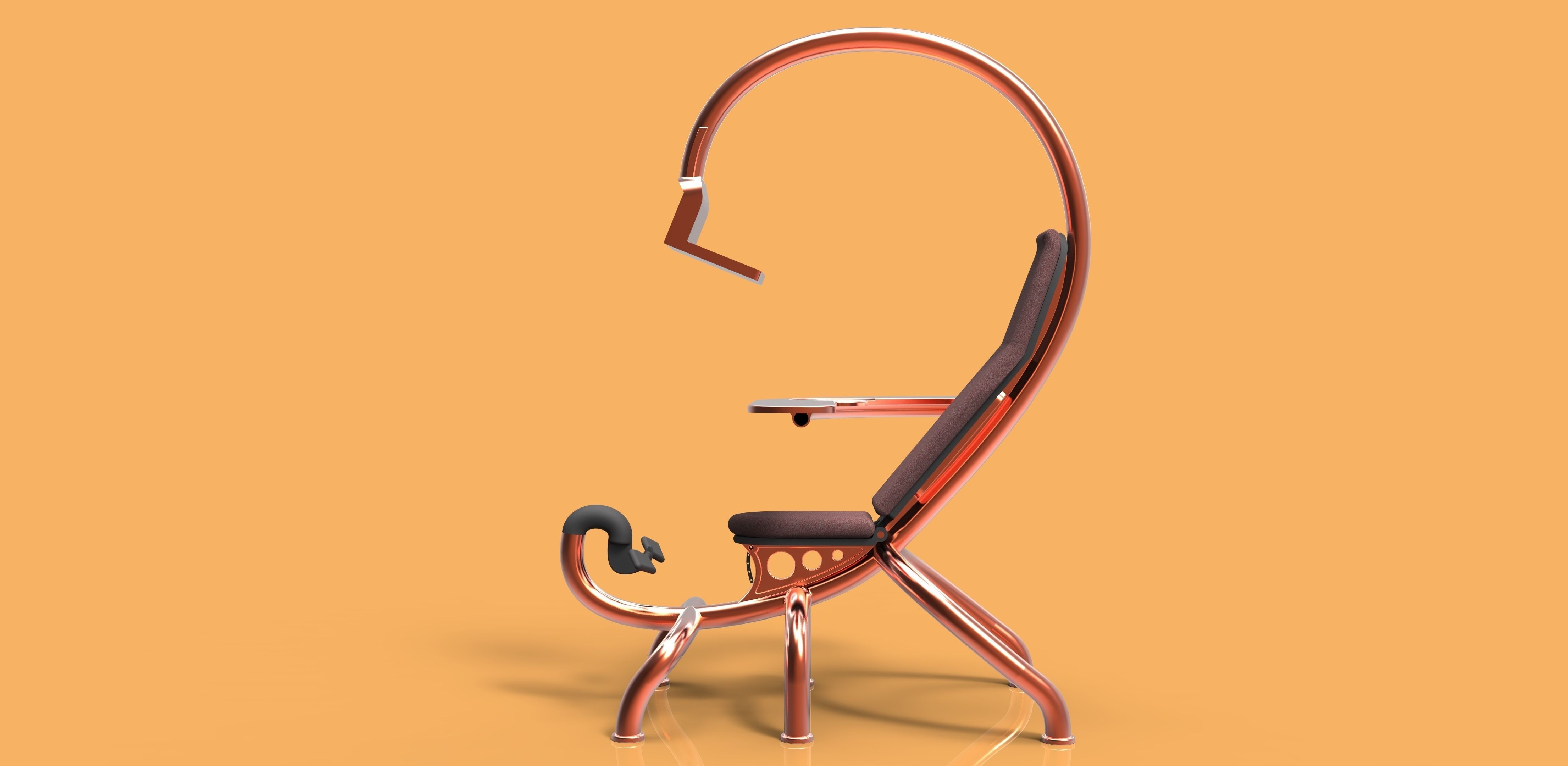 Scorpio chair with laptop free 3D model | CGTrader