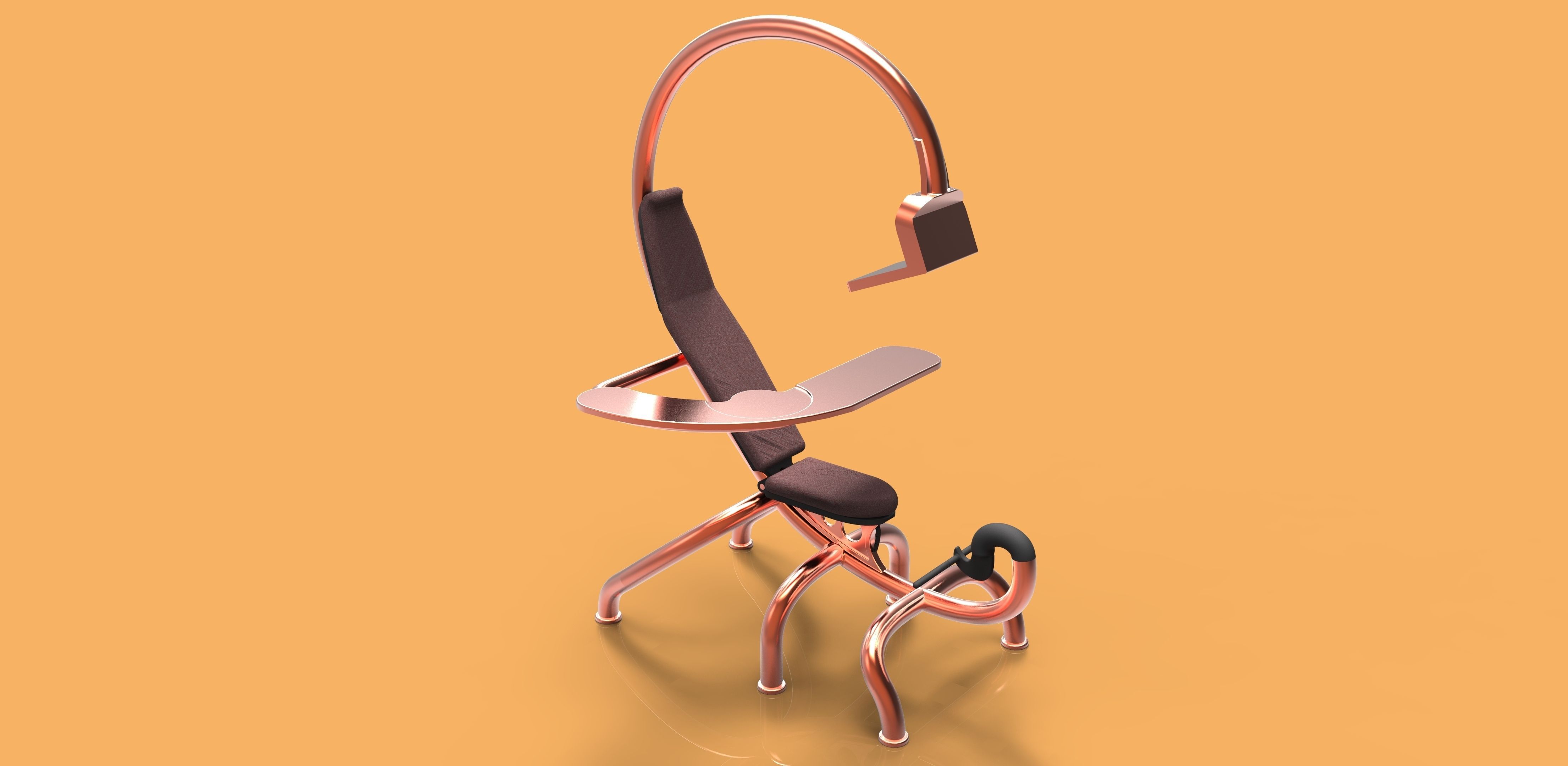 Scorpio chair with laptop free 3D model | CGTrader