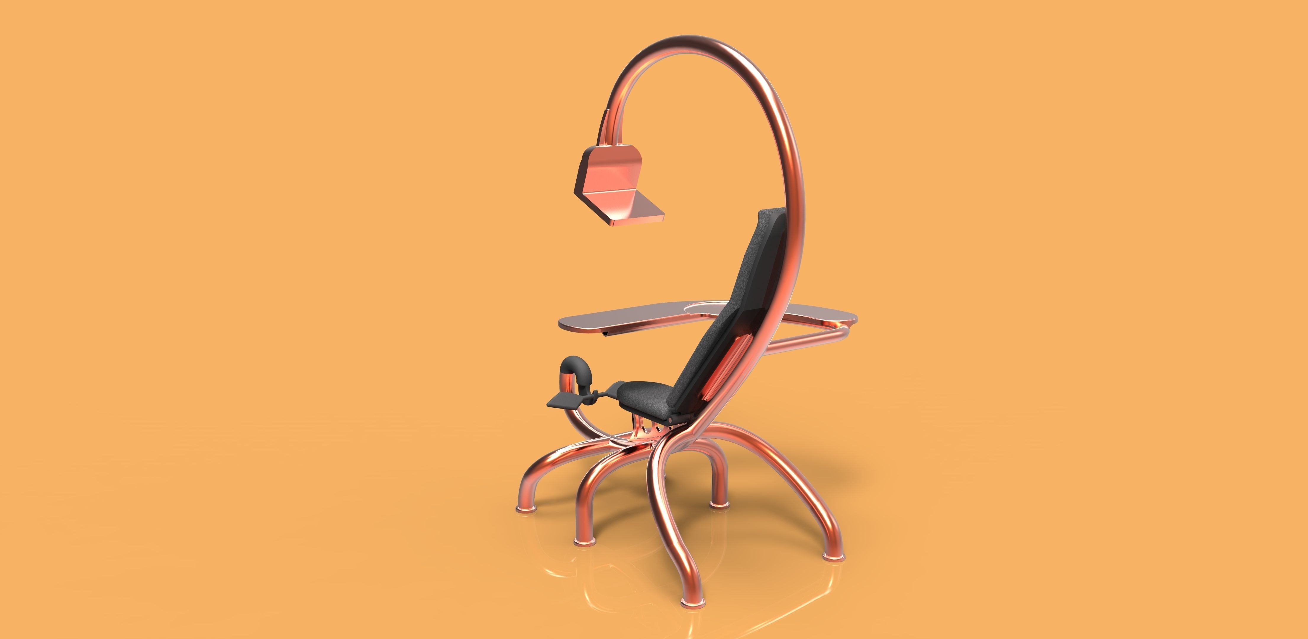 Scorpio chair with laptop free 3D model | CGTrader