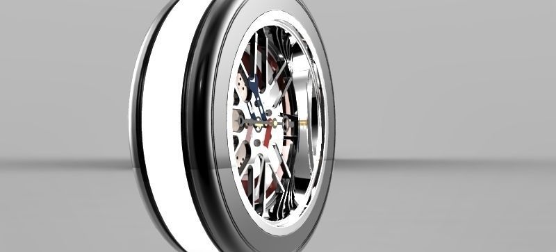 Wall Clock Wheel rim free 3D model | CGTrader