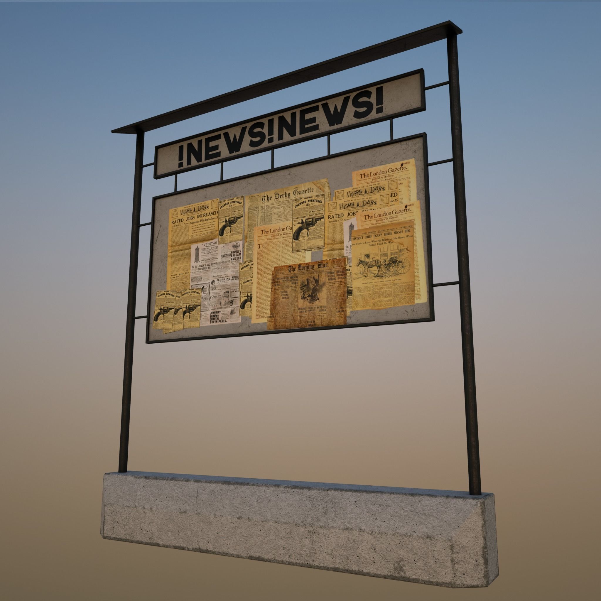 Newspaper Stand free VR / AR / low-poly 3D model | CGTrader