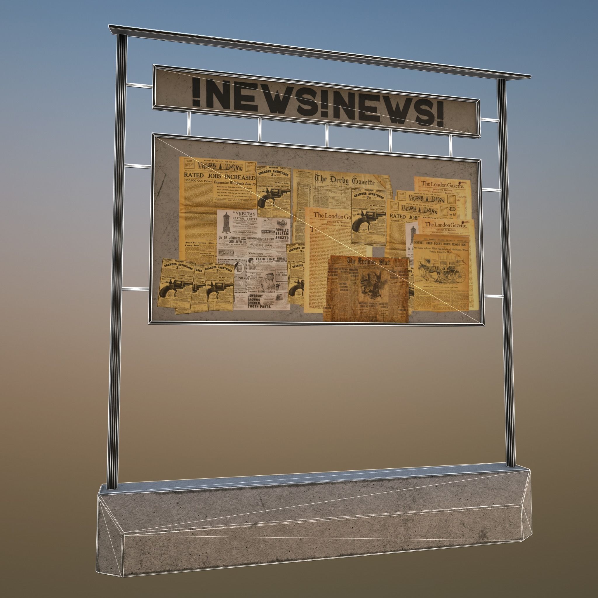 Newspaper Stand free VR / AR / low-poly 3D model | CGTrader