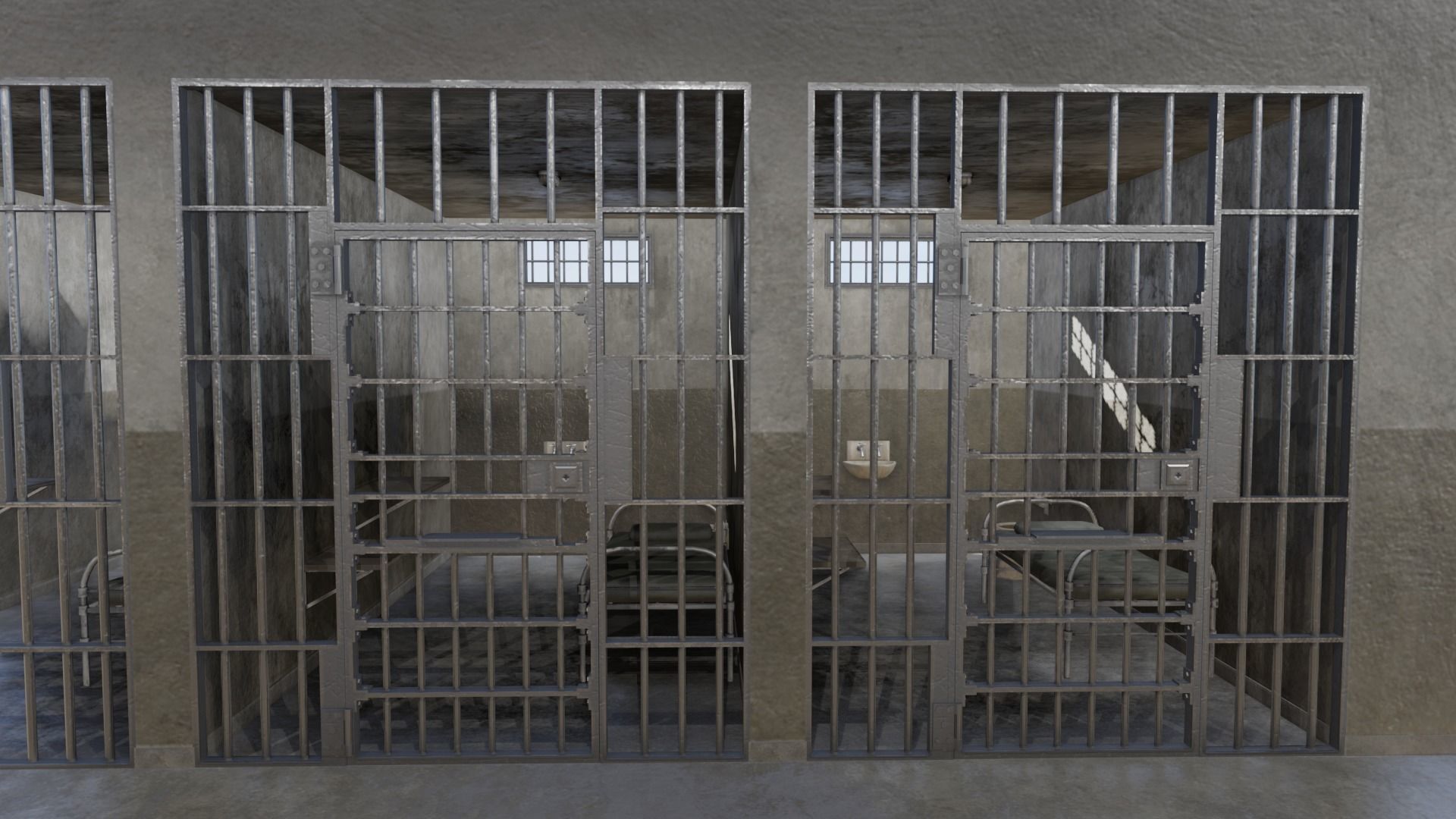 3D model Prison Cells - Penitentiary VR / AR / low-poly | CGTrader