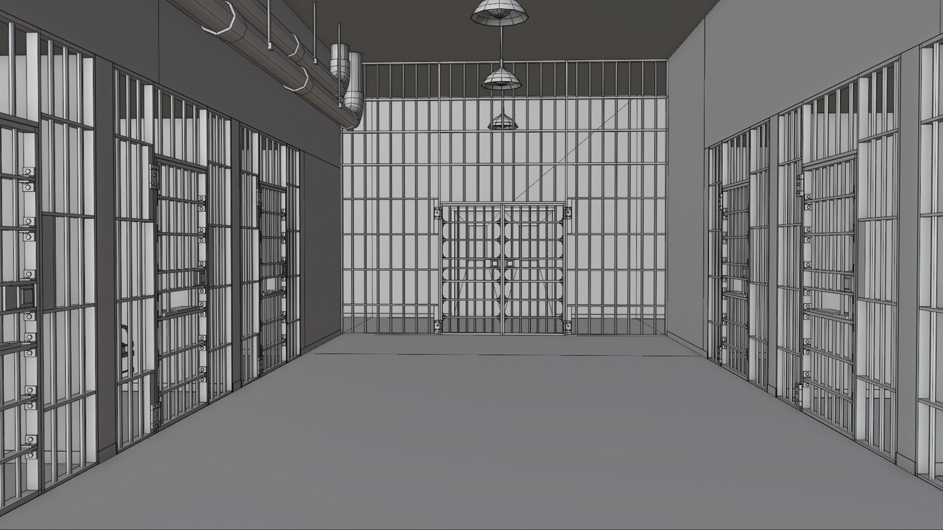 3D model Prison Cells - Penitentiary VR / AR / low-poly | CGTrader