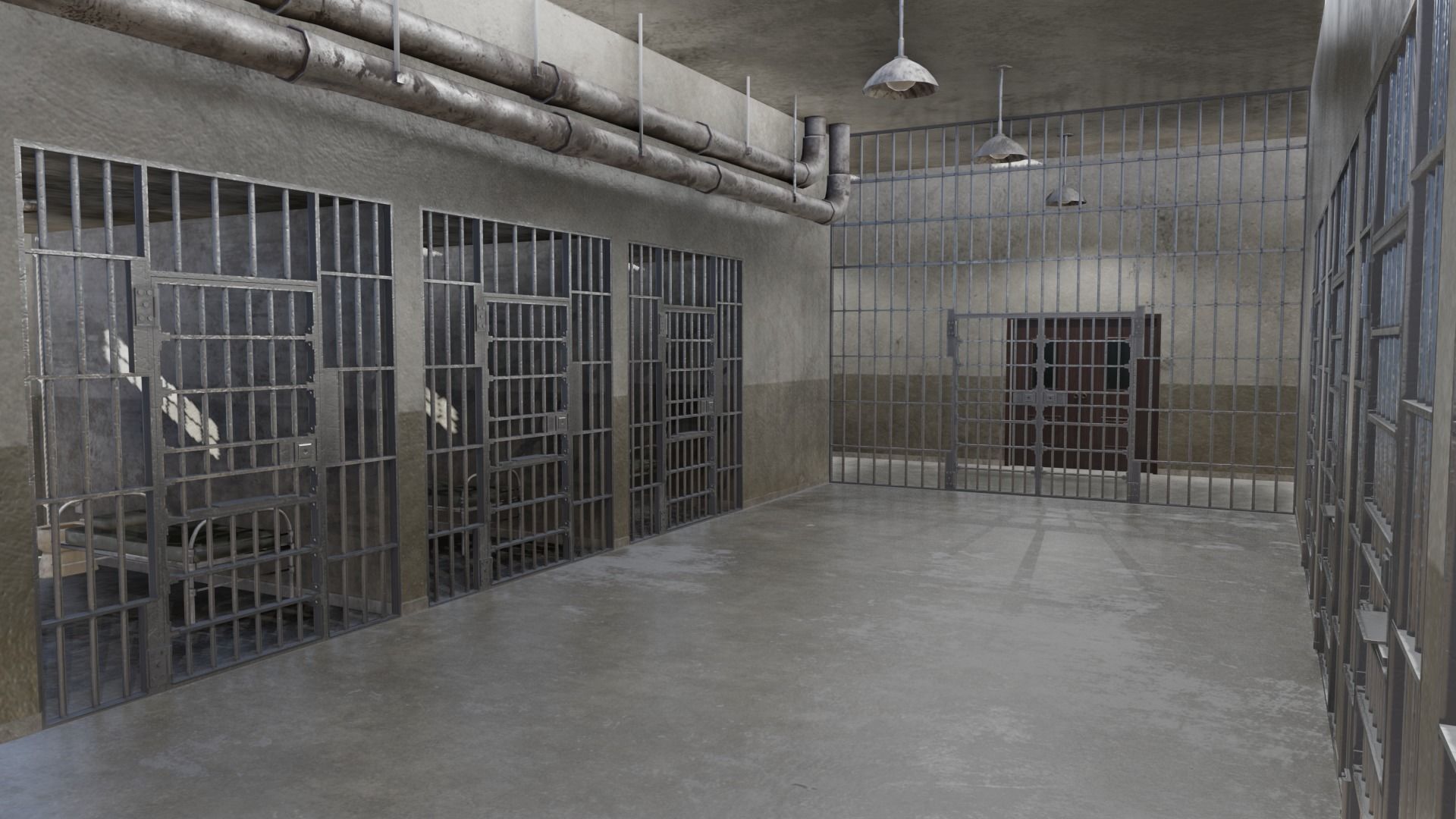 3D model Prison Cells - Penitentiary VR / AR / low-poly | CGTrader