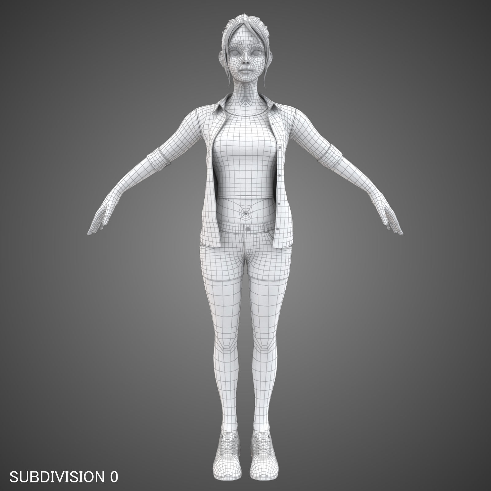 3D model Stylized Cartoon Girl VR / AR / low-poly | CGTrader