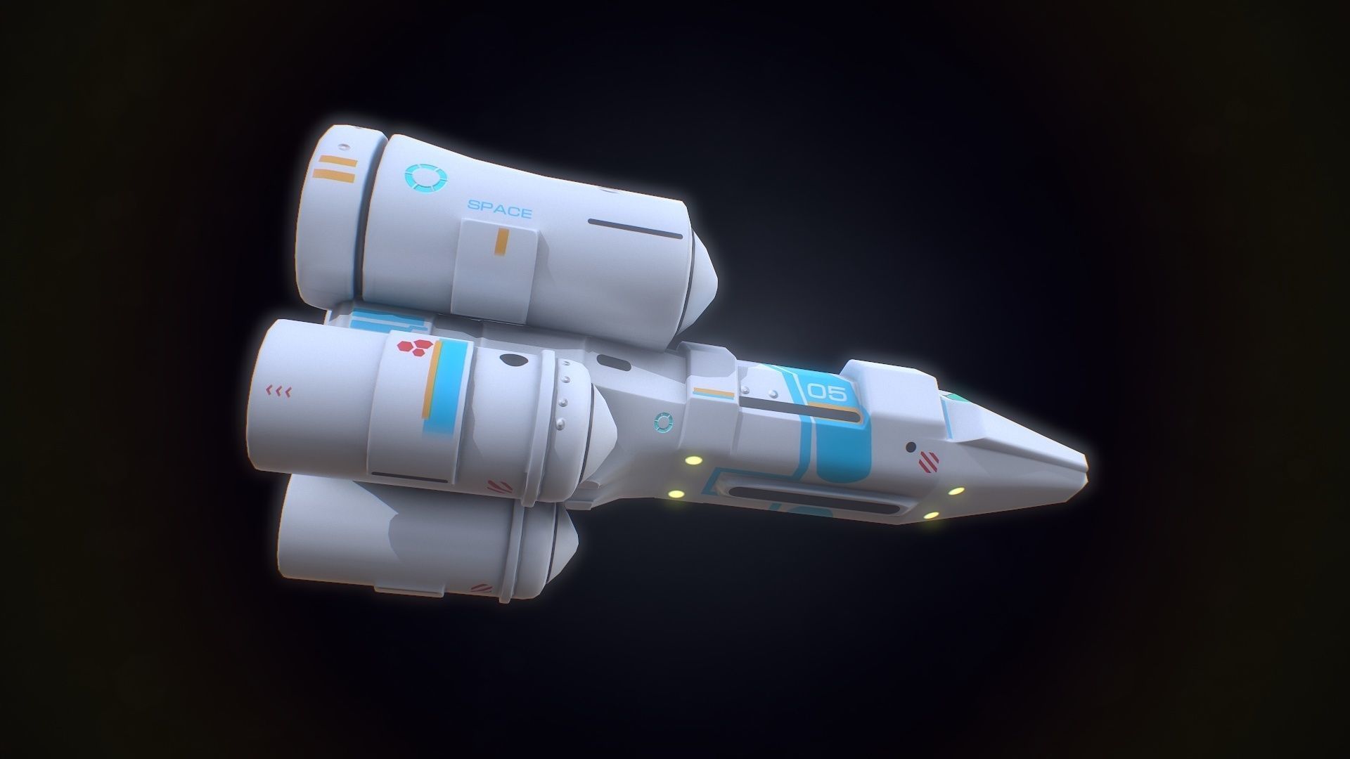3D model Low poly sci fi rocket ship VR / AR / low-poly | CGTrader