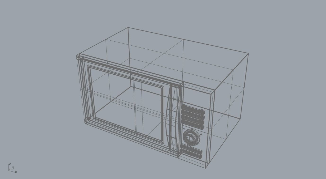 Black Microwave free 3D model | CGTrader