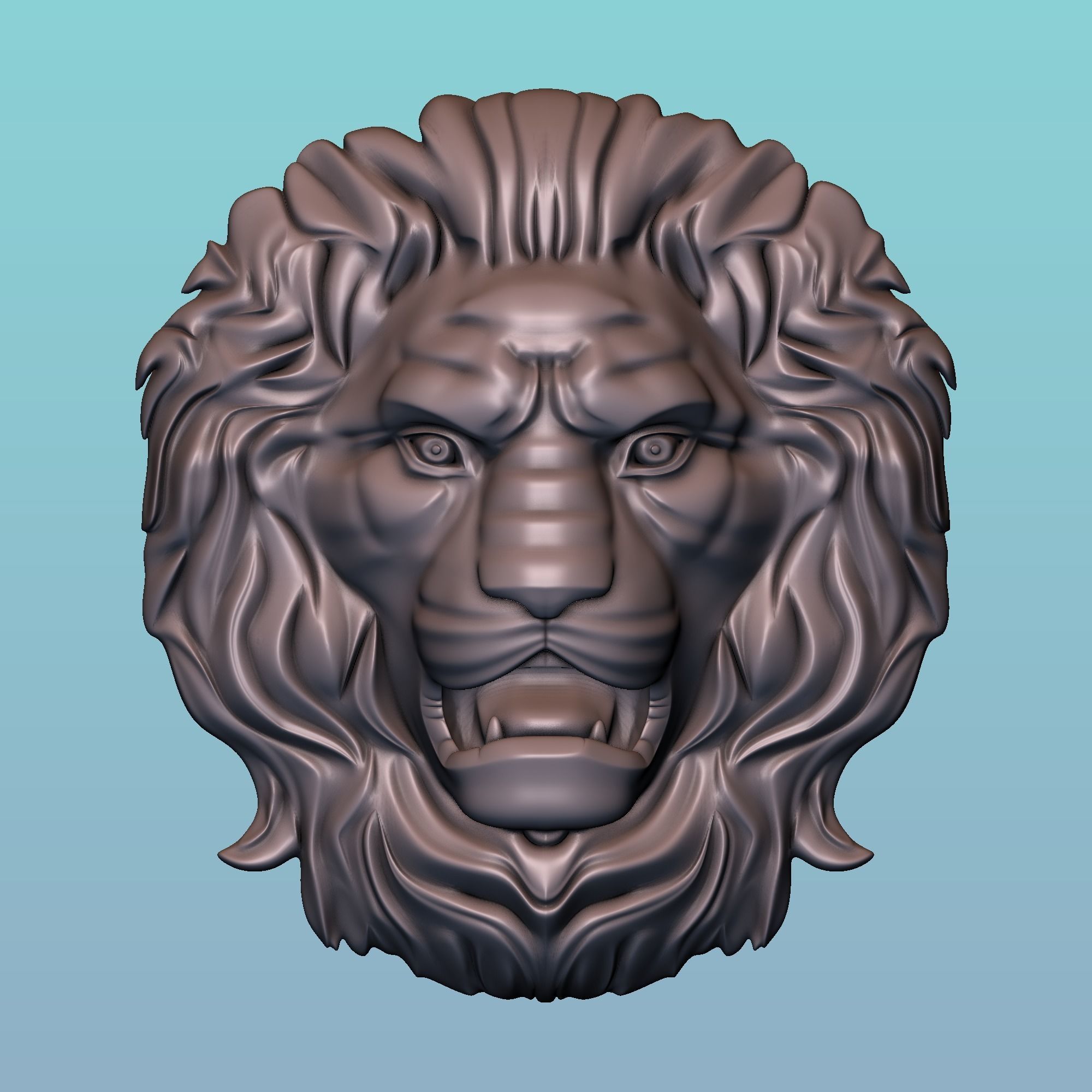 Lion Head 3D model 3D printable | CGTrader