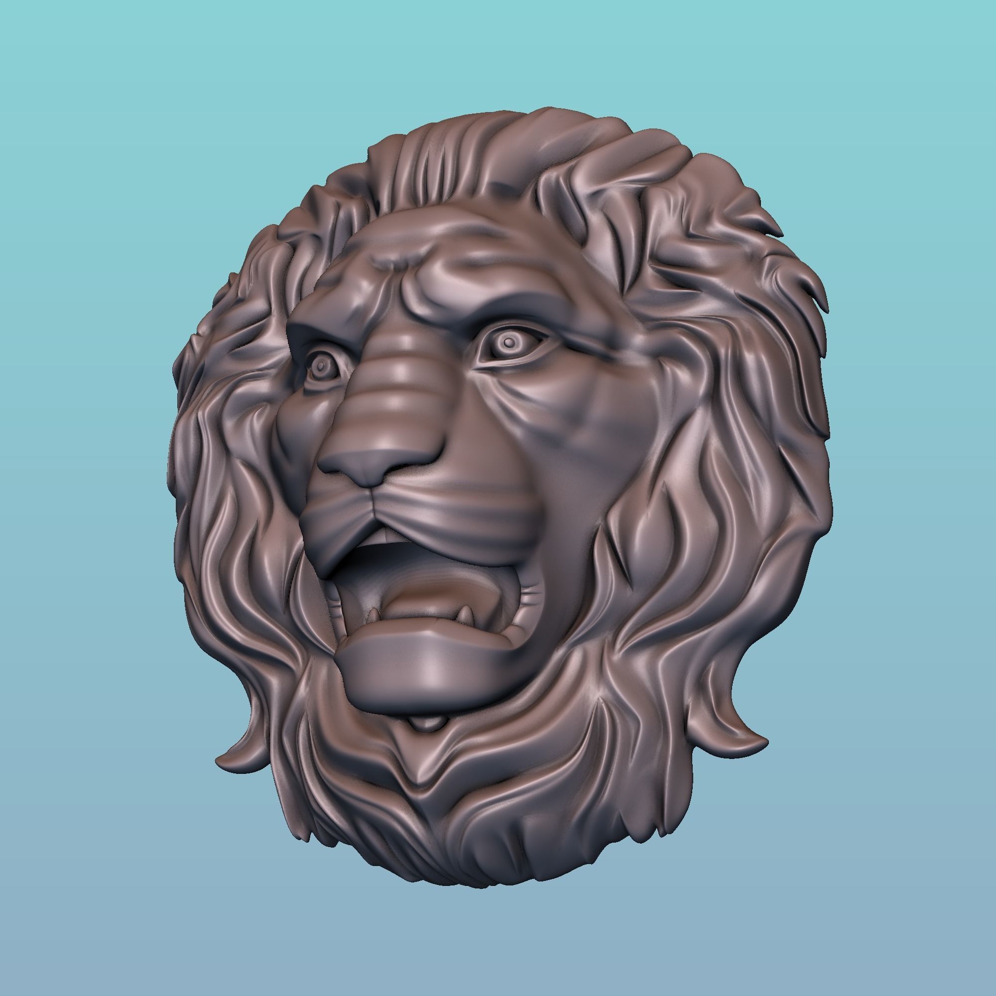Lion Head 3D model 3D printable | CGTrader
