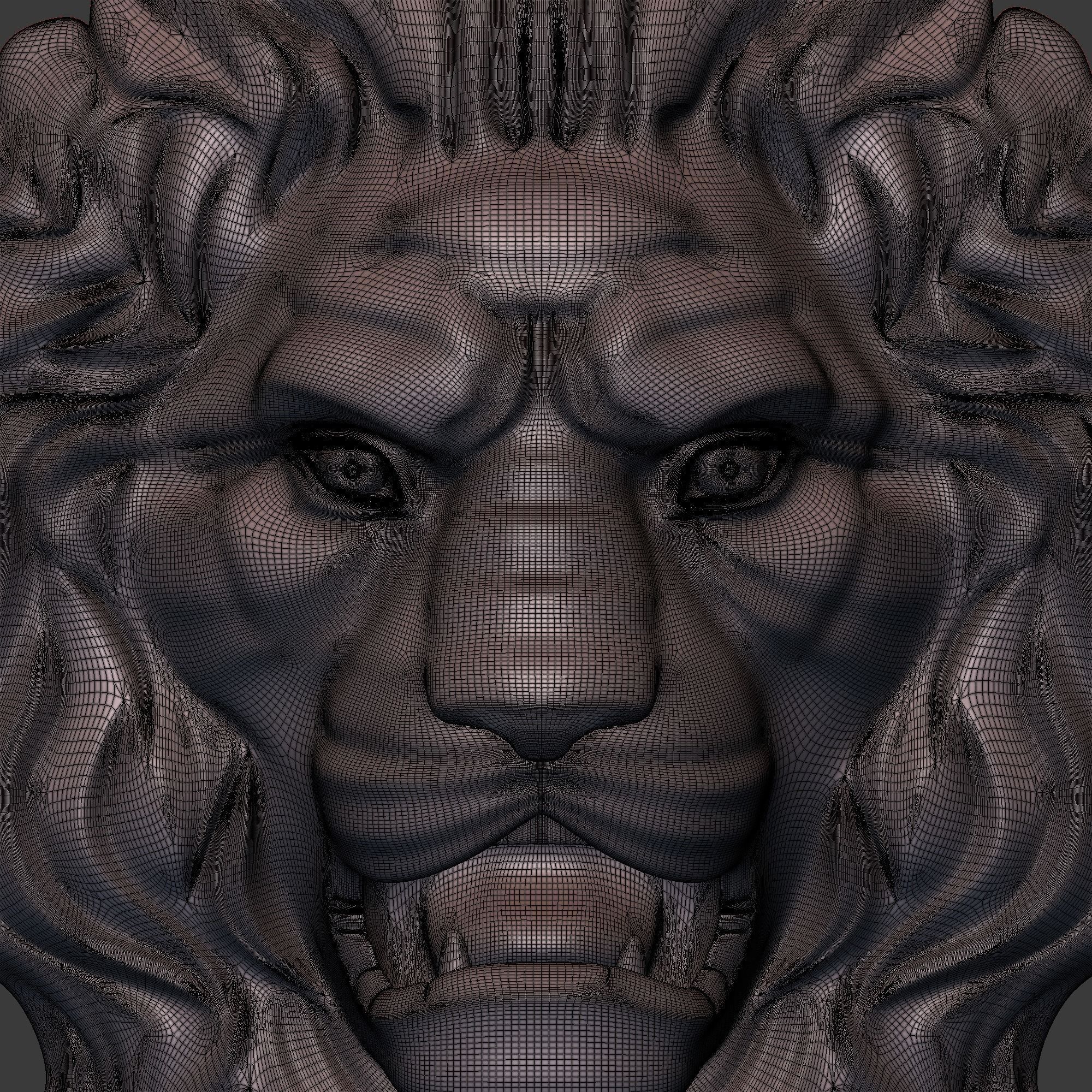 Lion Head 3D model 3D printable | CGTrader