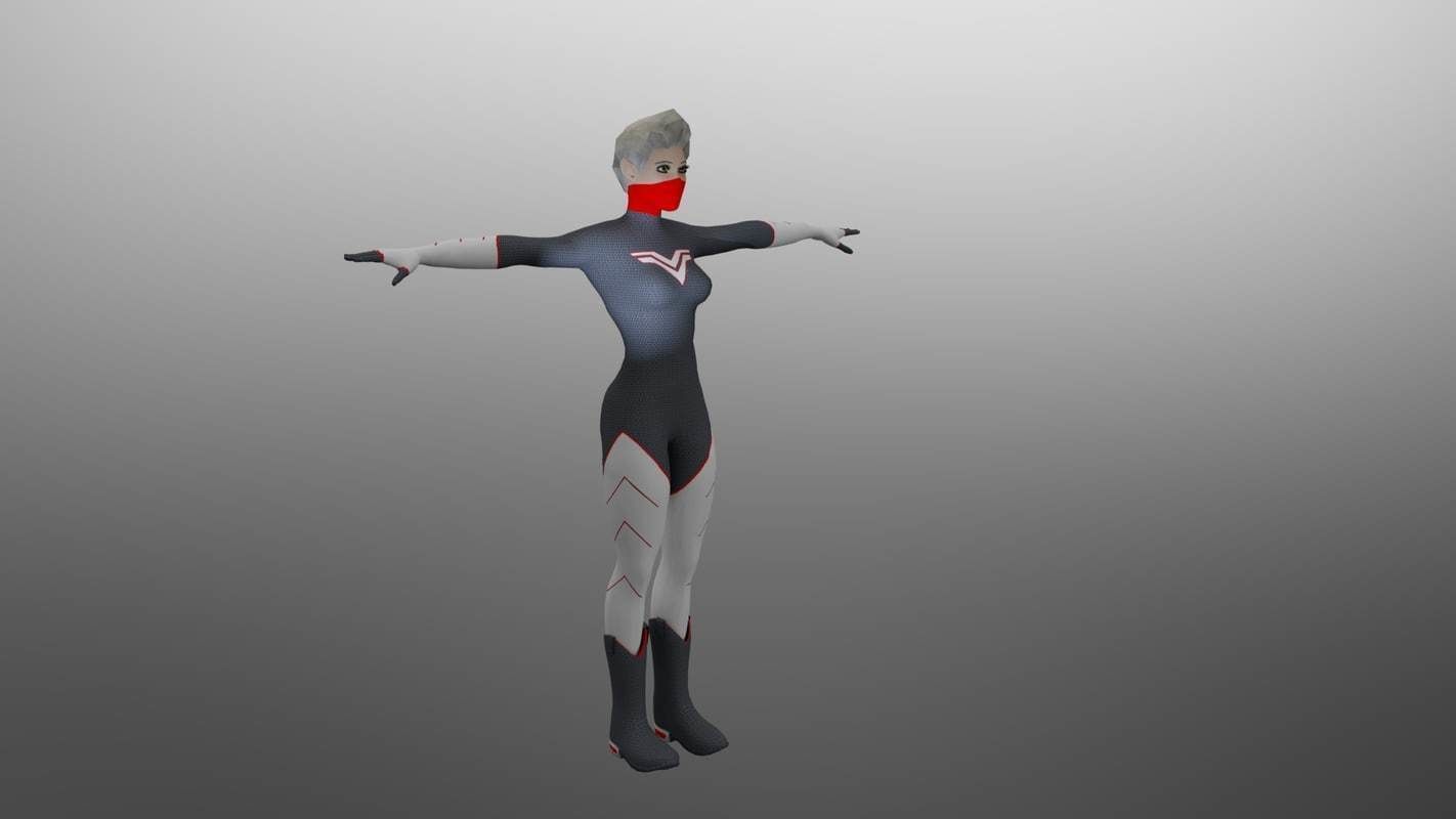 3D model - Lady Kara Rigged and animated 3D model | CGTrader