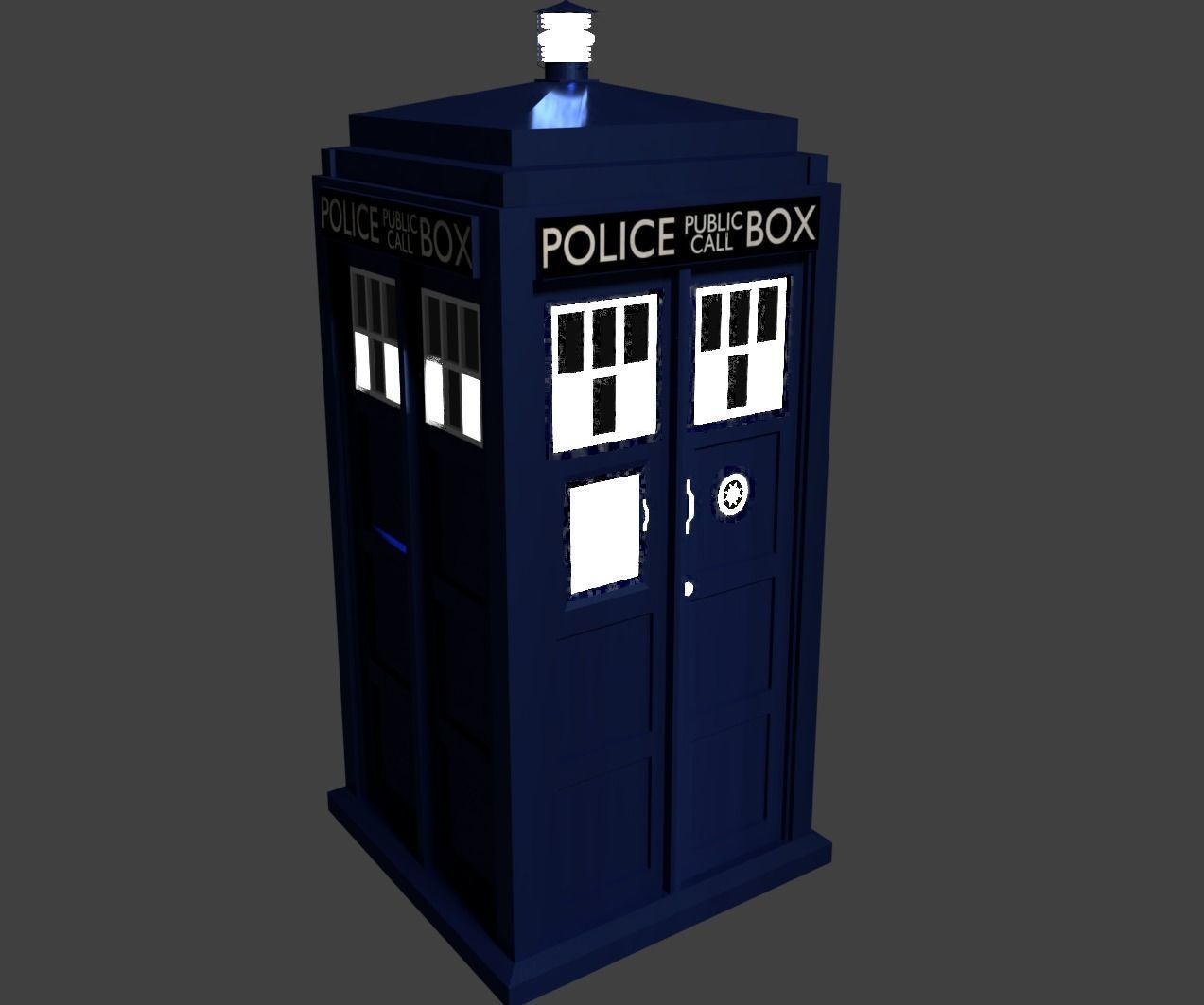 Tardis police box free VR / AR / low-poly 3D model animated rigged ...
