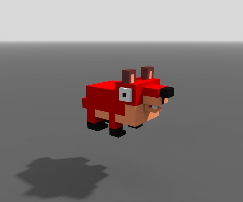 3D model Voxel Fox VR / AR / low-poly | CGTrader