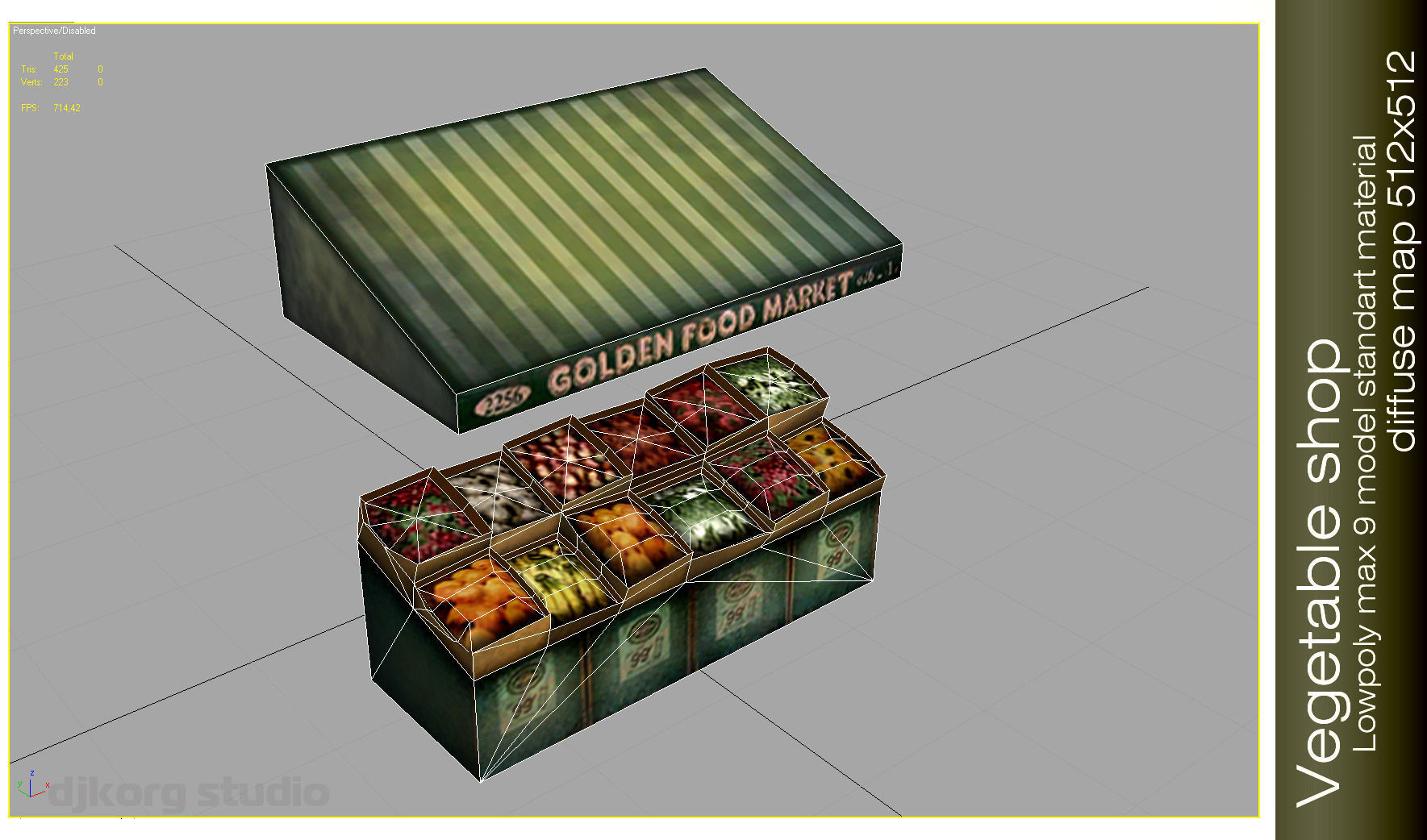 3D model Vegetable shop VR / AR / low-poly | CGTrader