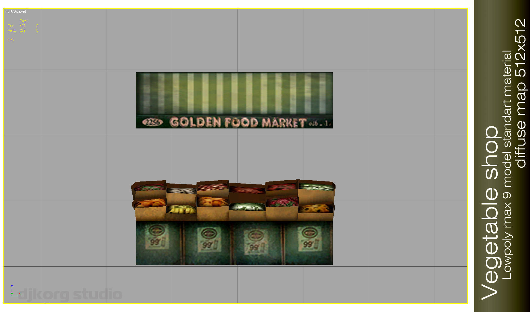 3D model Vegetable shop VR / AR / low-poly | CGTrader