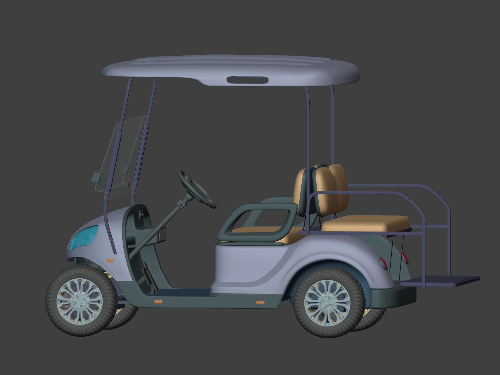 Generic Modern Golf Cart -- Electric Sport Vehicle -- Club Car 3D model ...